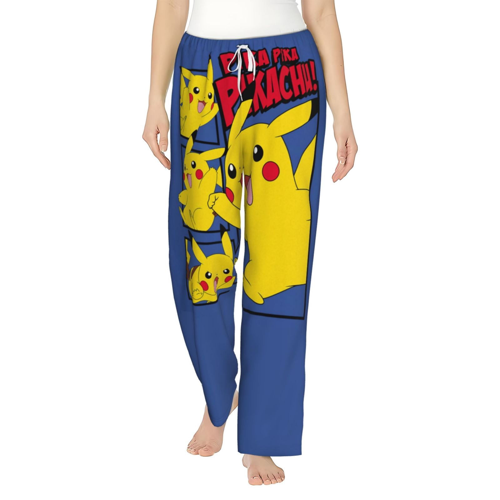 Pokemon Pikachu Comic Panels Women'S Pajama Pants，Soft Pajama Pants For ...