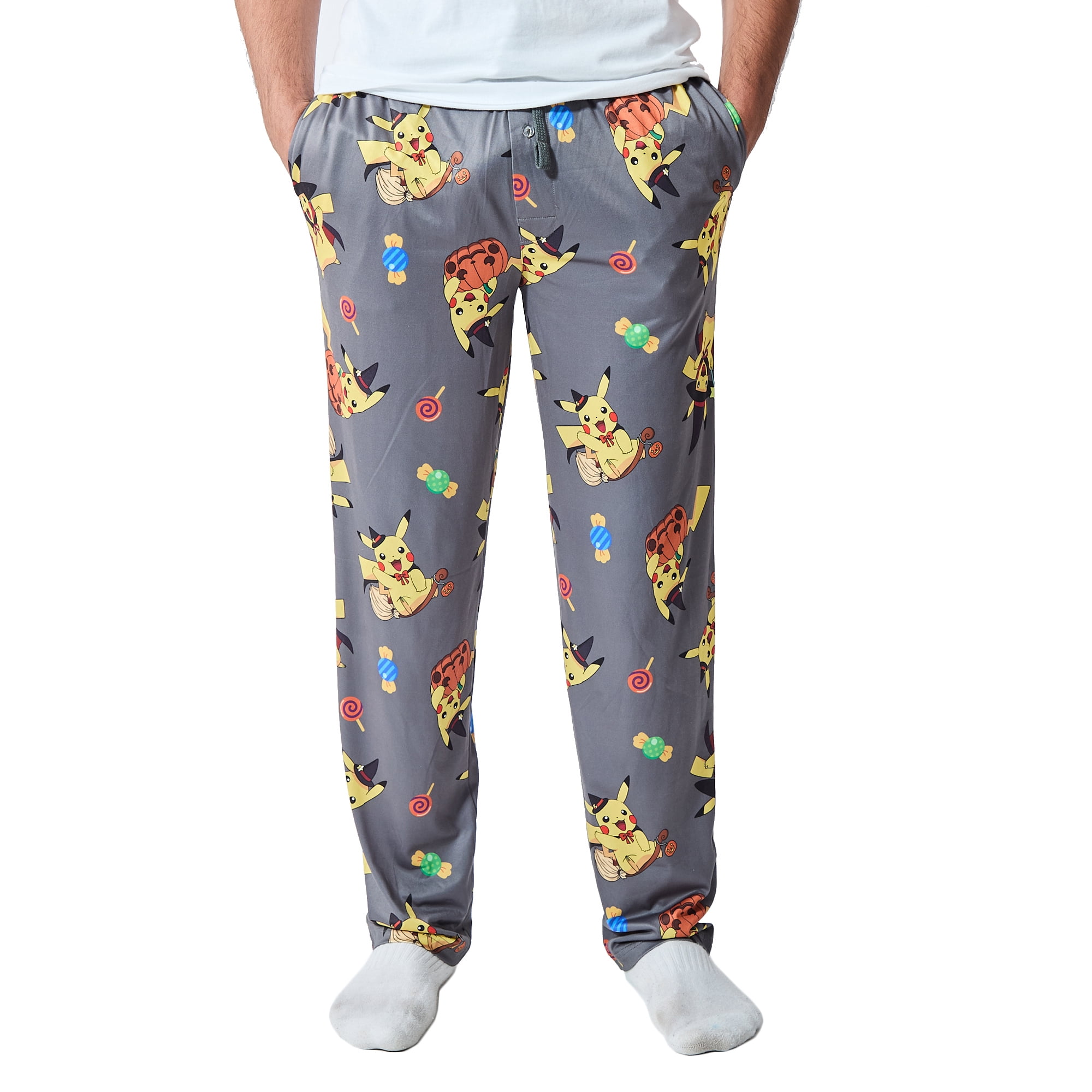 Pokemon Pikachu Costumes Men's Gray Sleep Pajama Pants-Large - Walmart.com
