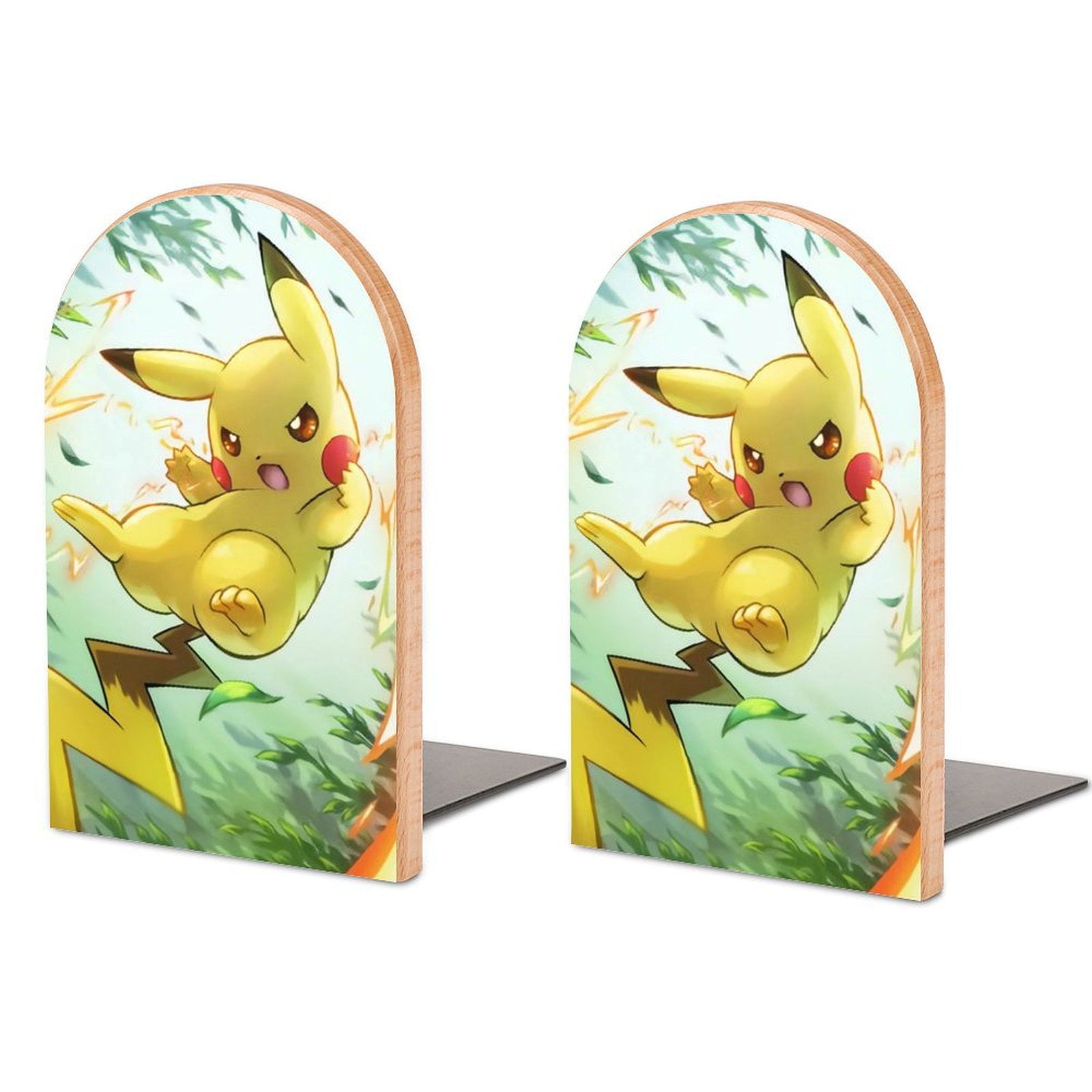 Pokemon-Pikachu Cracks A Joke Book Ends,Wood Bookends 1 Pair,Book Ends ...