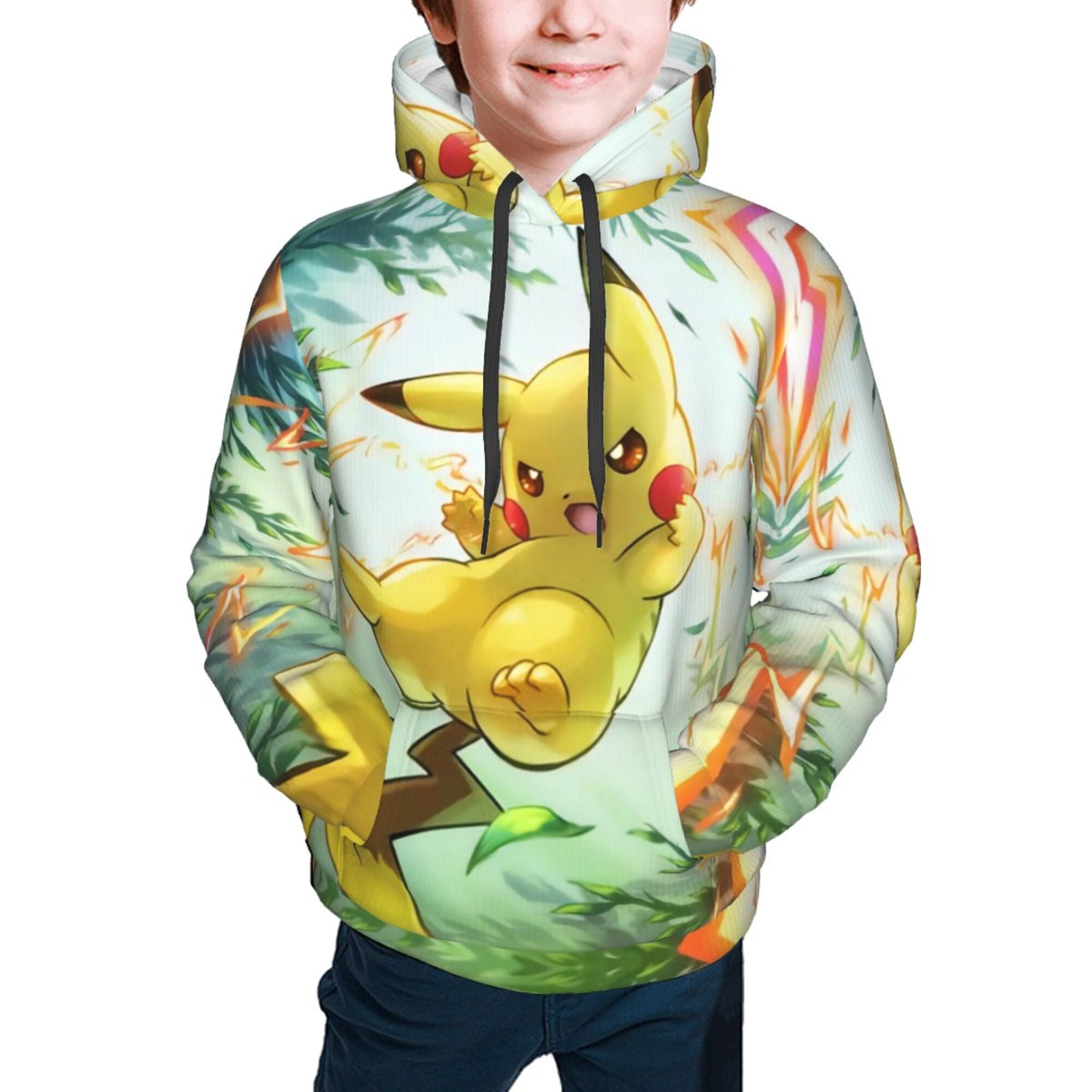 Pokemon-Pikachu Cracks A Joke Hoodies for Boys Girls Teen Kids,Soft ...