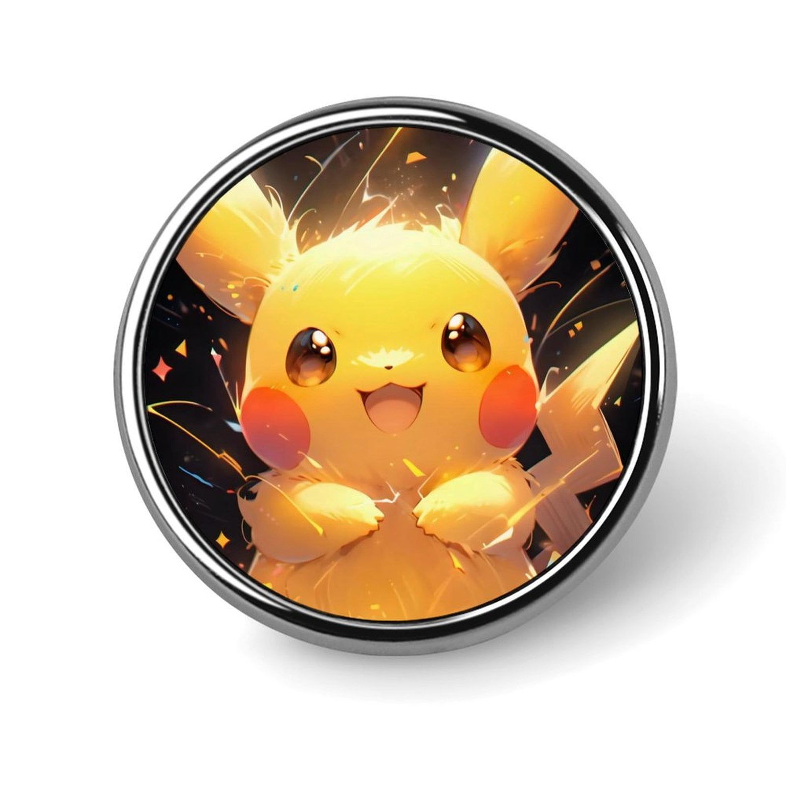 Pokemon-Pikachu Cracks A Joke2 DIY Round Badge Aluminum Alloy Badges Fashionable Lapel Pin ...