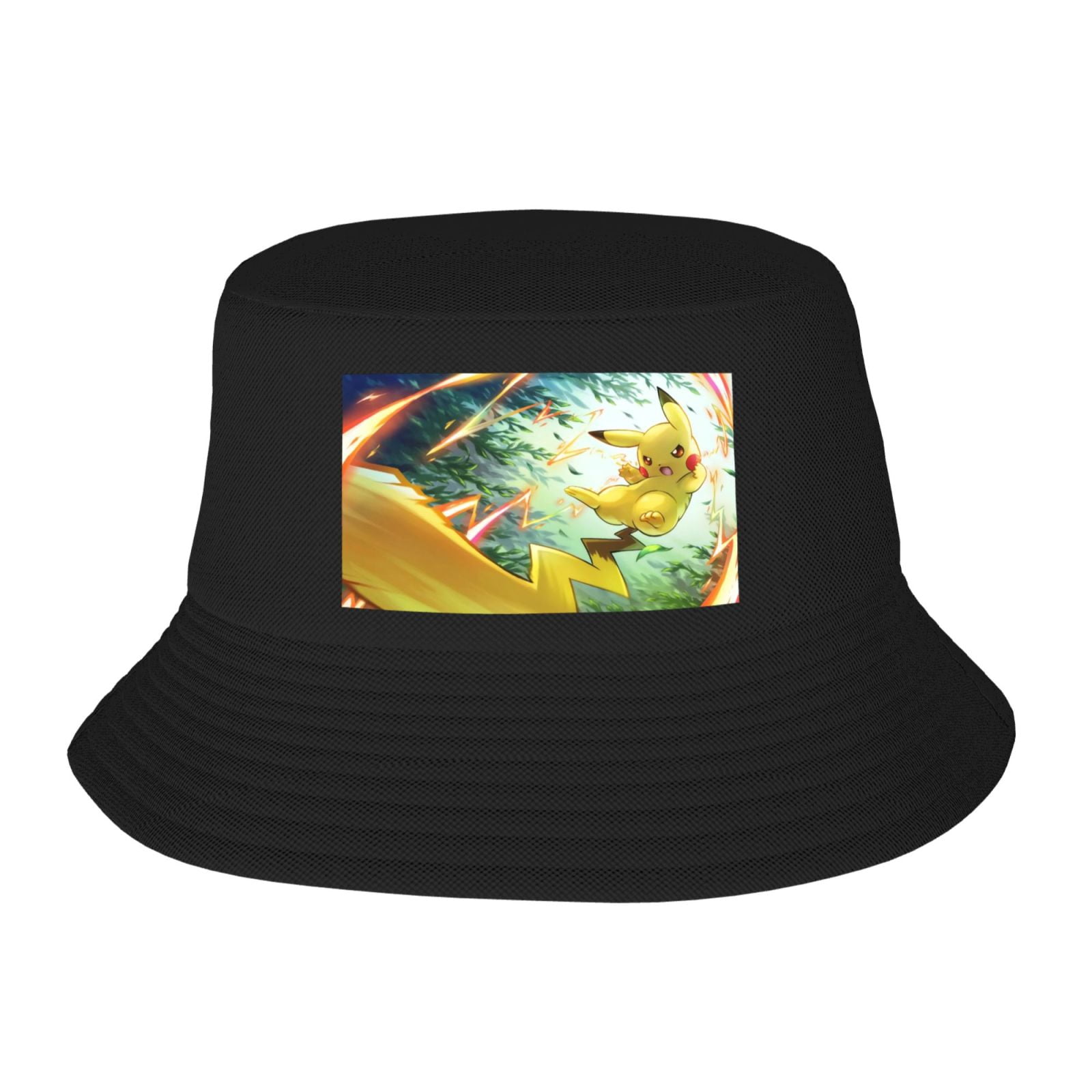Pokemon-Pikachu Cracks A Jokeadult Fisherman Bucket Hat - Unisex Cotton ...