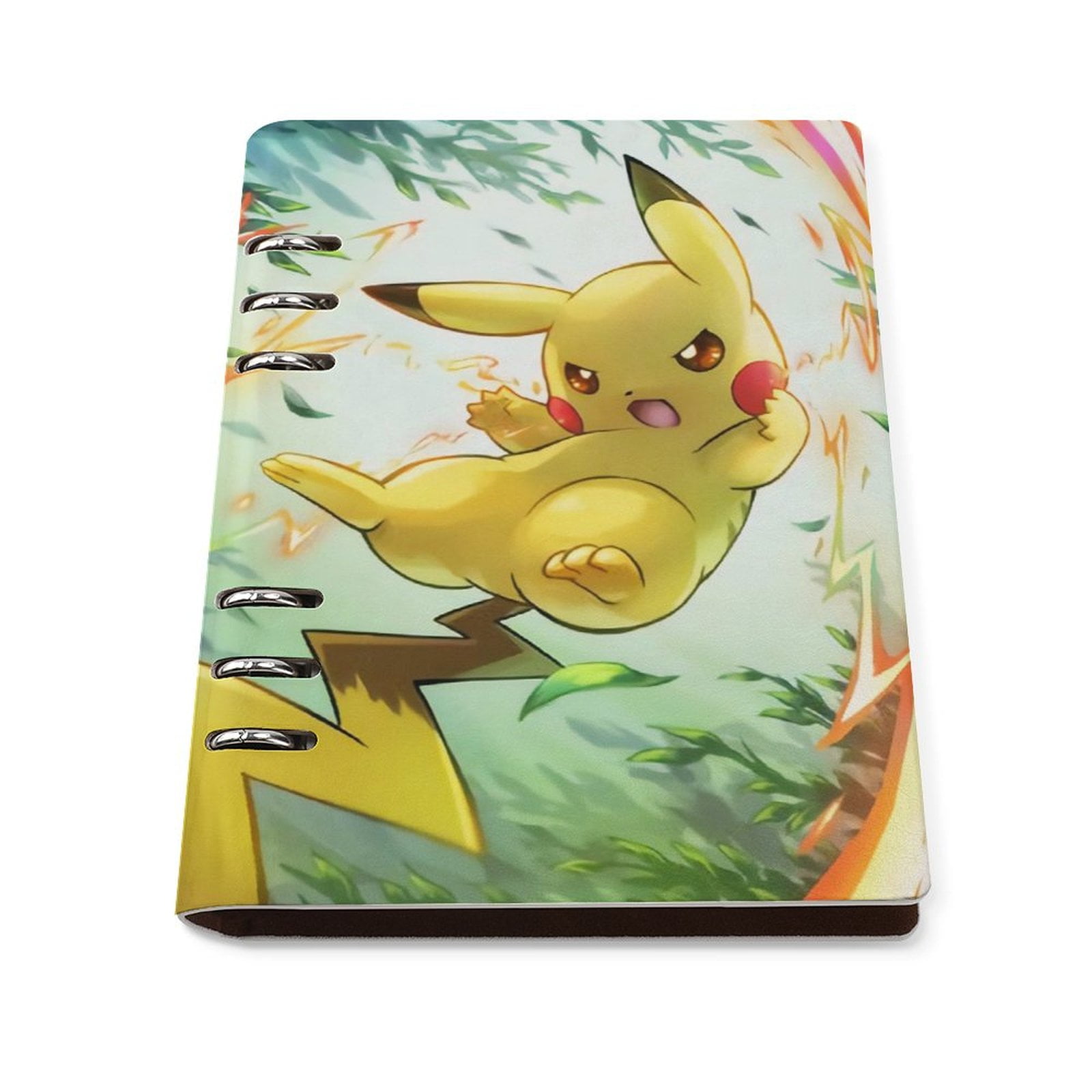 Pokemon-Pikachu Cracks A Joke Refillable Leather A5 Loose Leaf Notebook ...