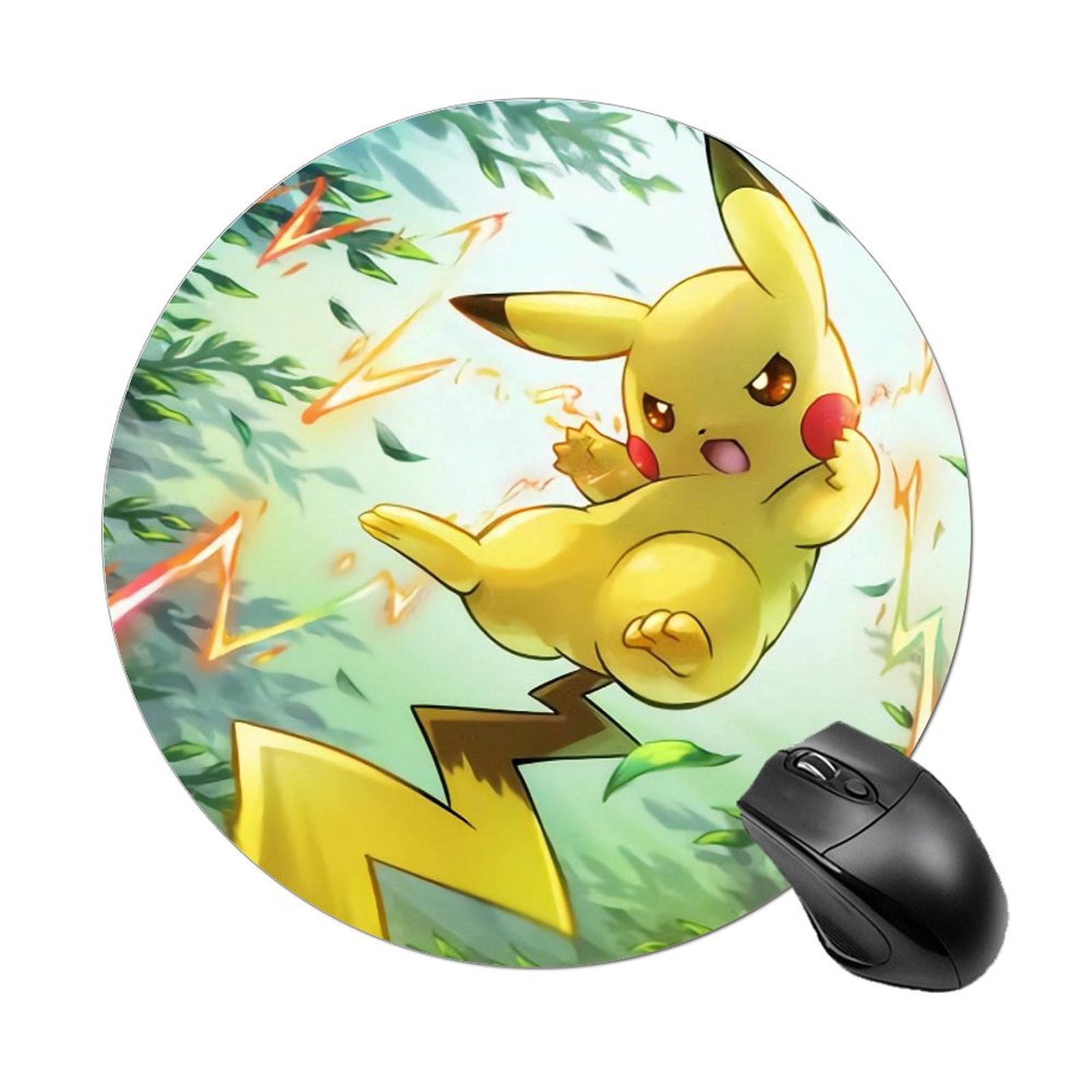 Pokemon-Pikachu Cracks A Joke Wicked Round Mouse Pad 7.8 Inch ...
