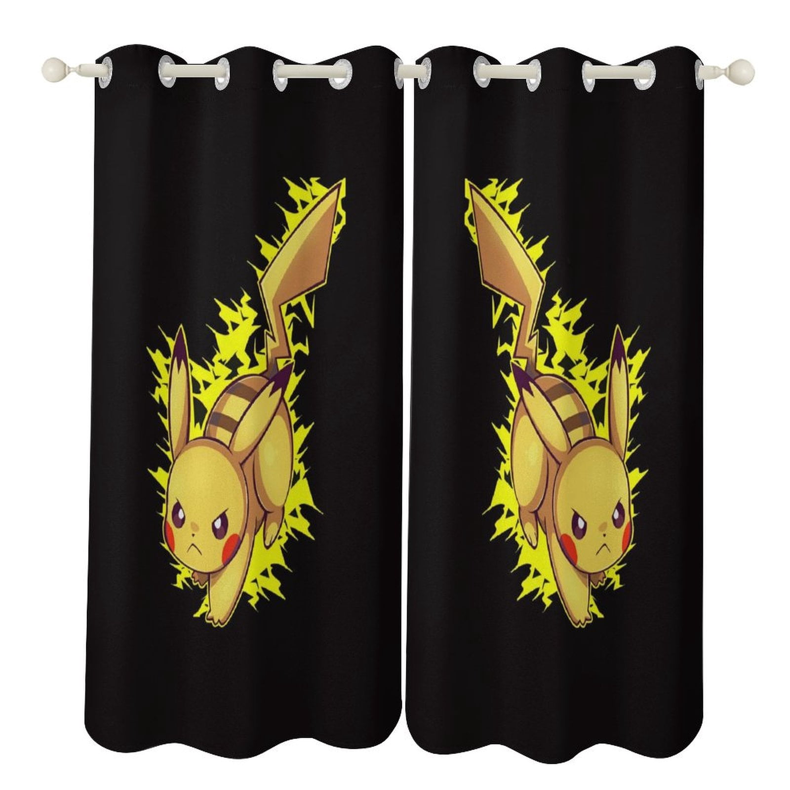 Pokemon-Pikachu Curtains for Kids,Cartoon BlackOut Curtain for Boy ...