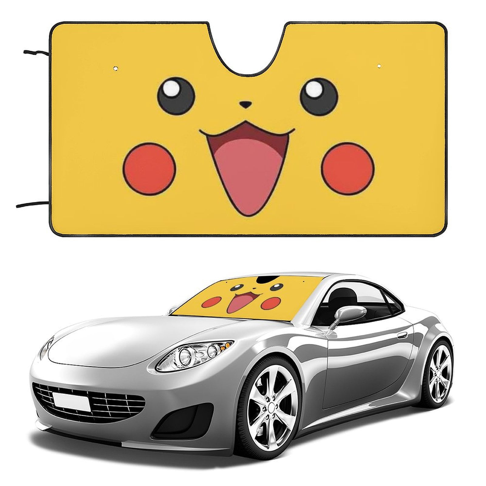 Pokemon Pikachu Curved Windshield Sunshade Folding Style Auto Shade ...