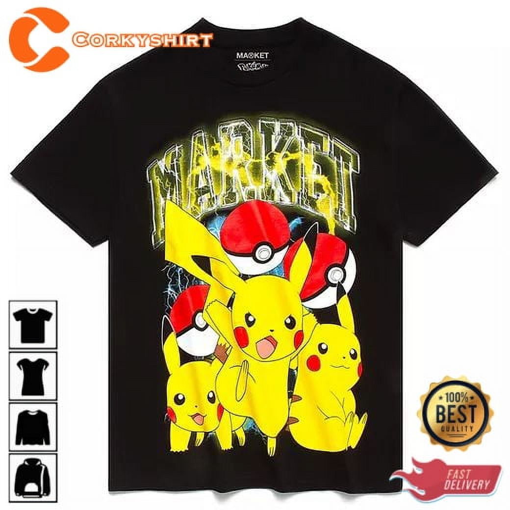 Pokemon Pikachu Cute Electric Mouse Satoshi Ash Ketchum T-shirt ...