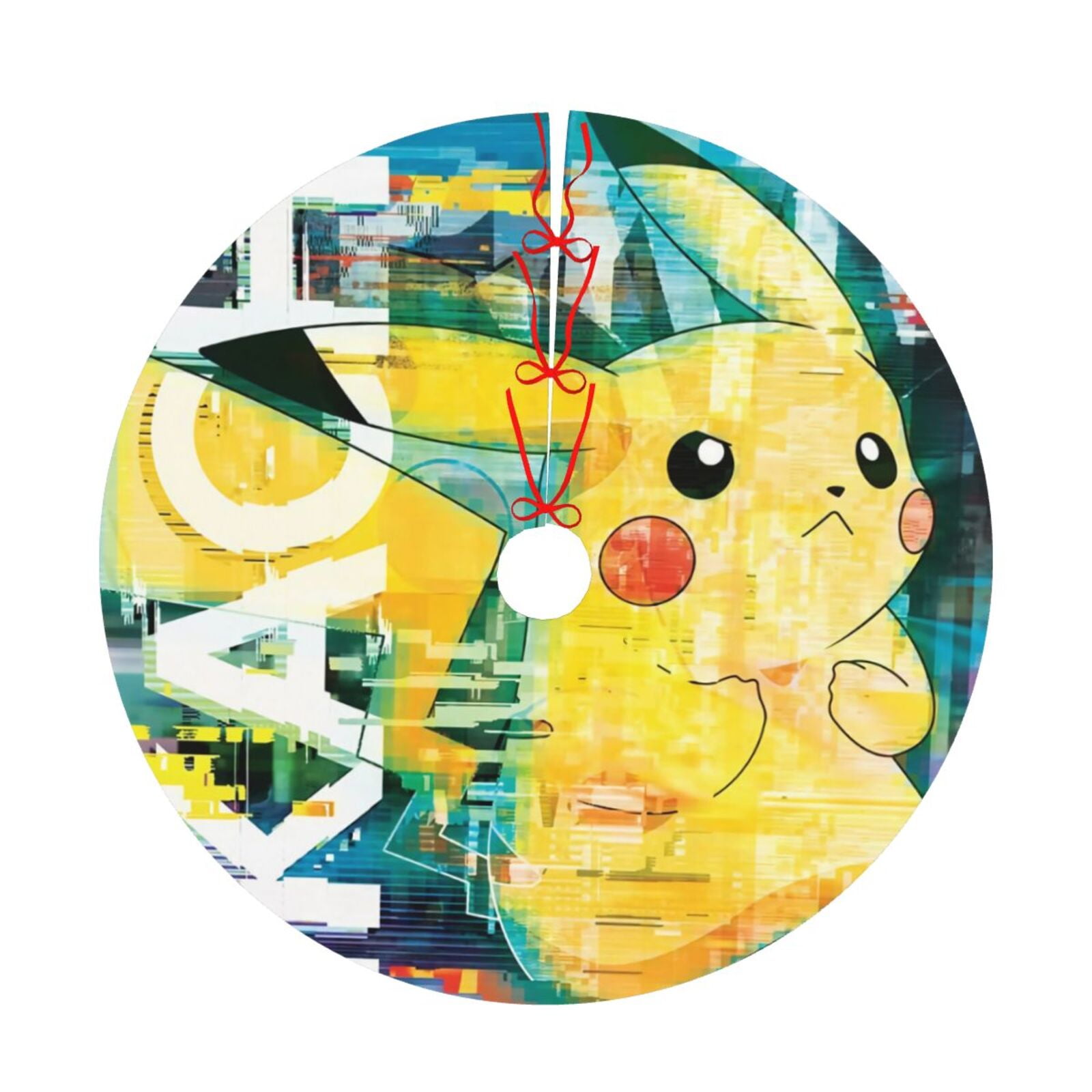 Pokemon - Pikachu Distortion Christmas Tree Skirt - 30 Inches Merry ...