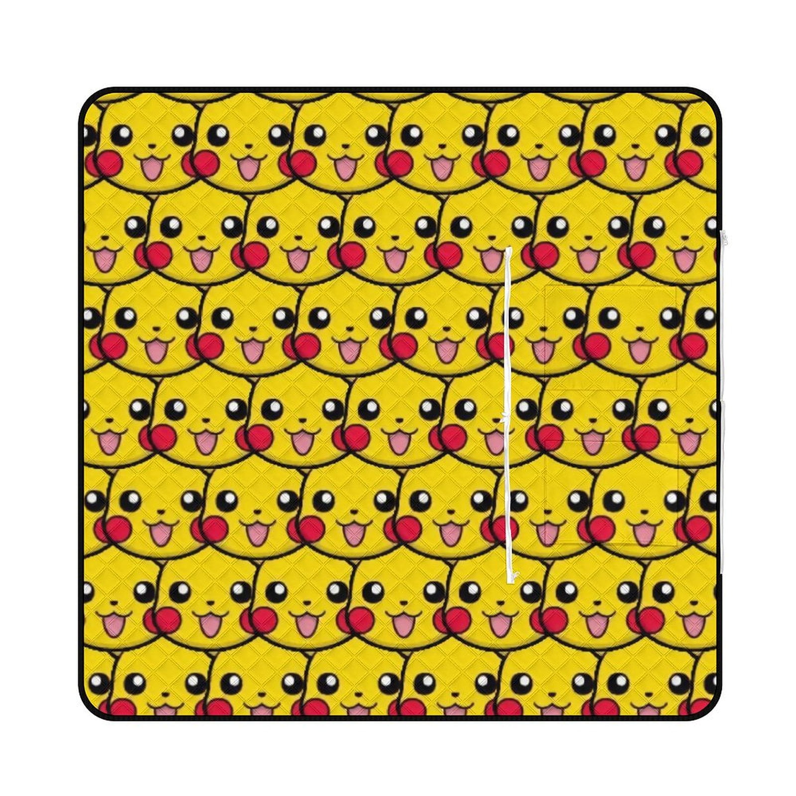 Pokemon-Pikachu Face Picnic Blankets Extra Large - Beach Blanket ...
