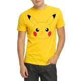 Pokemon Pikachu Face Adult Graphic T-Shirt, 100% Cotton Pokemon Apparel ...
