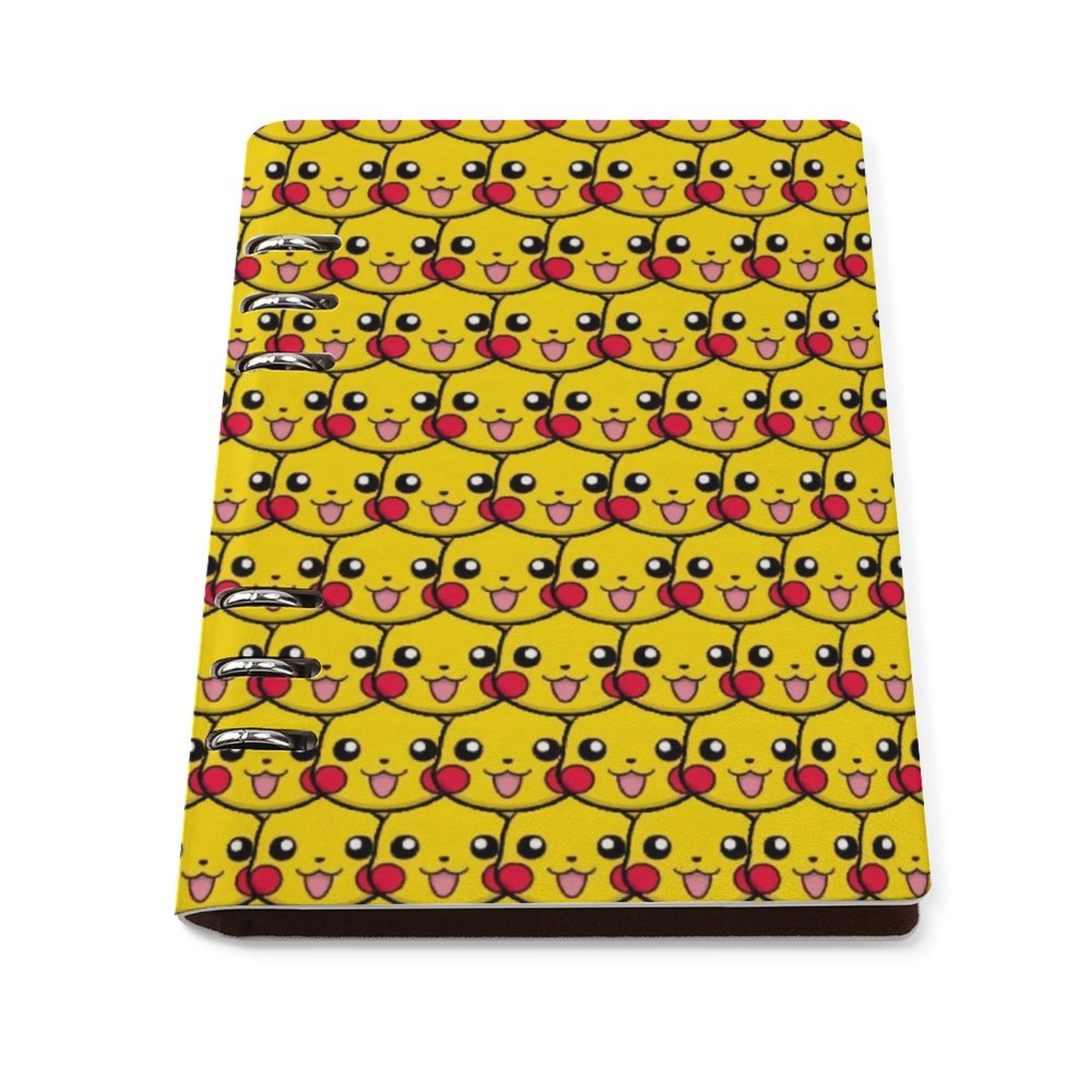 Pokemon-Pikachu Face12 Refillable Leather A5 Loose Leaf Notebook, Loose ...