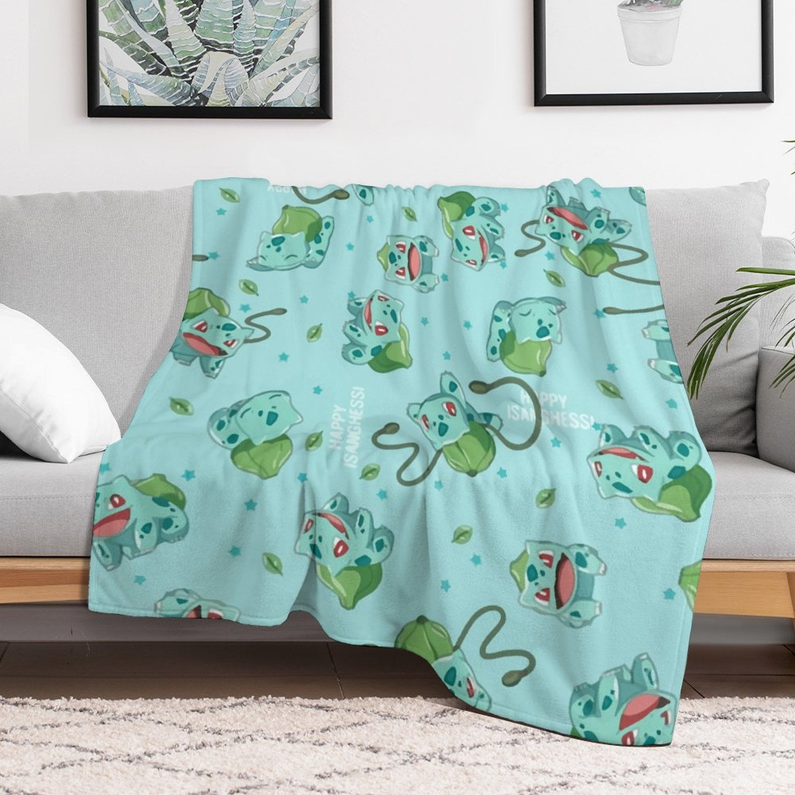 Pokemon Pikachu Flannel Throw Blanket Soft Warm Cartoon Blankets All ...