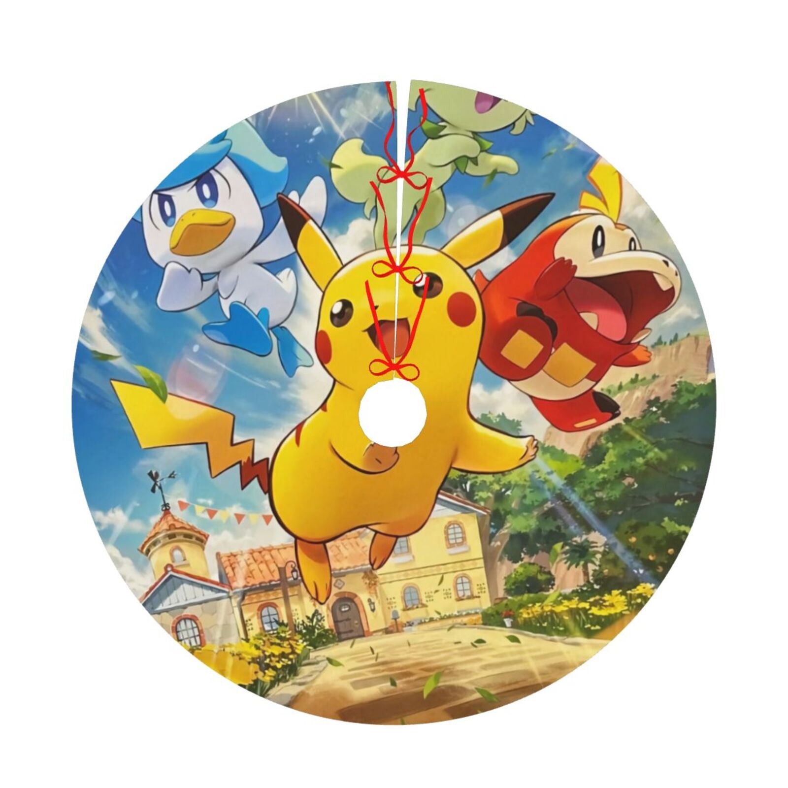 Pokemon-Pikachu & Friends Christmas Tree Skirt 36 Inch Xmas Tree Skirts ...