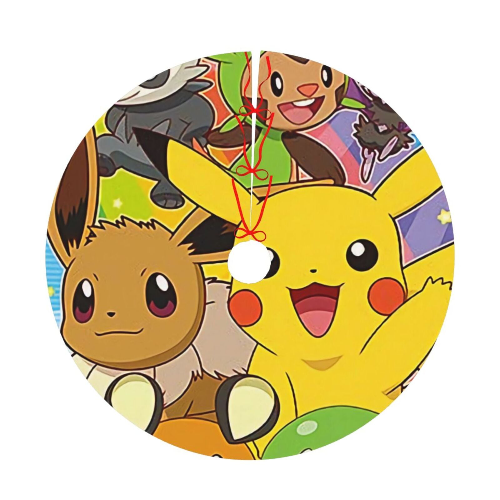 Pokemon-Pikachu & Friends Christmas Tree Skirt - 36 Inches Merry ...