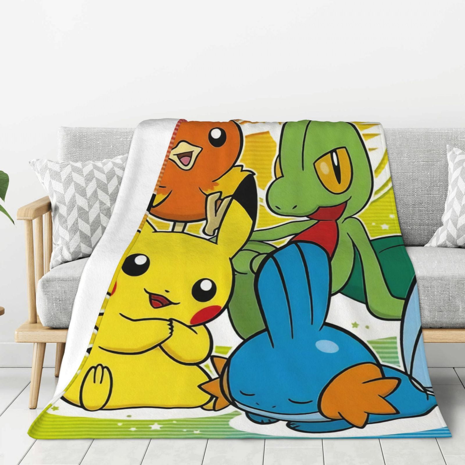Pokemon-Pikachu & Friends Throw Blanket for Couch - Soft Cozy Blanket ...