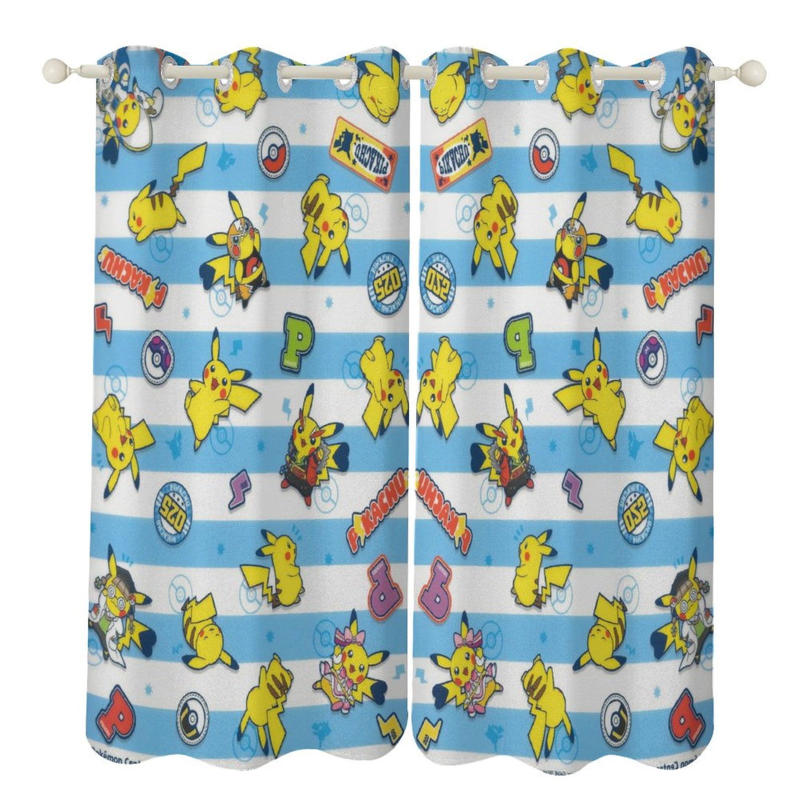 Pokemon-Pikachu Game Curtains 72 Inch,Blackout Curtains,Cartoon ...
