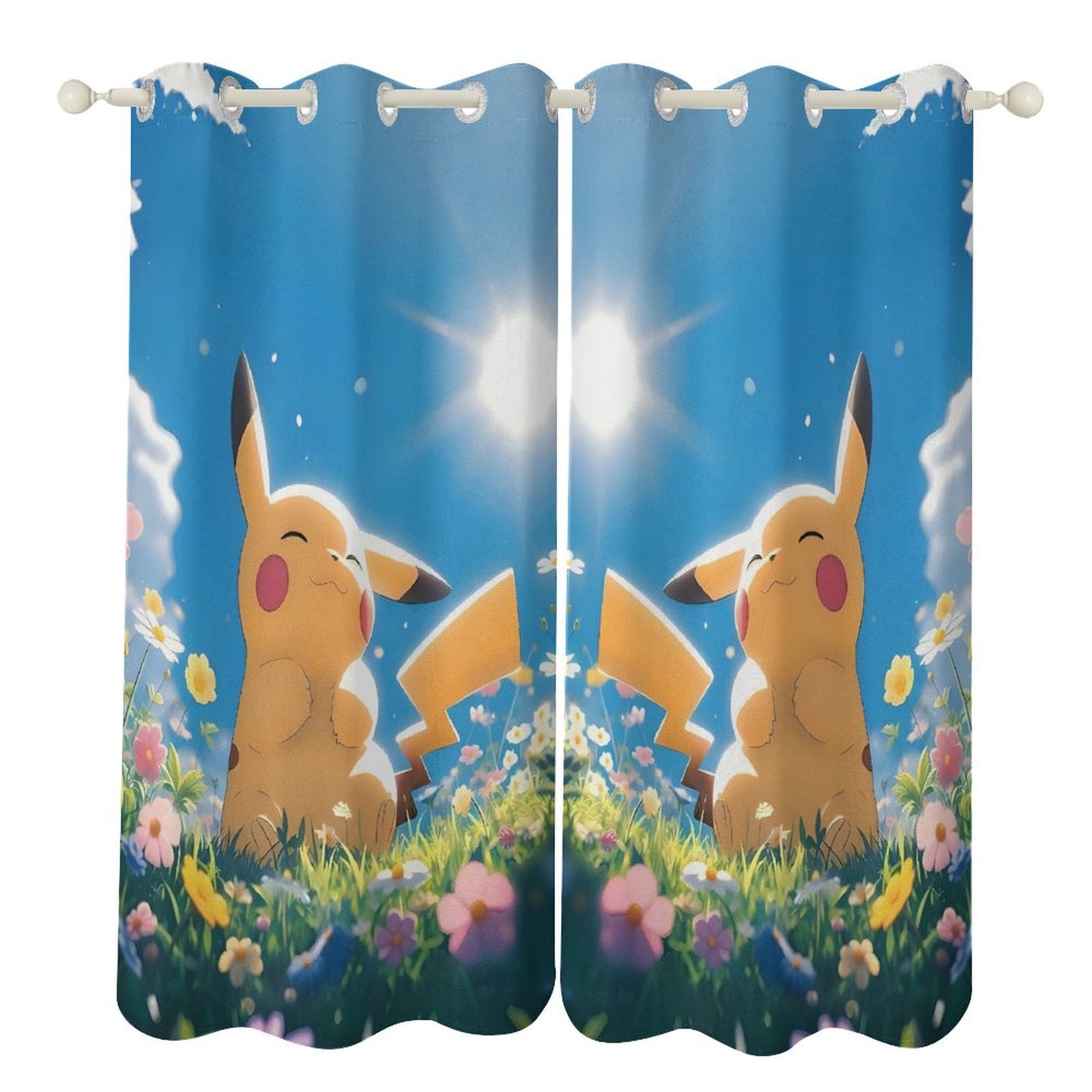 Pokemon-Pikachu Game Curtains 72 Inch,Blackout Curtains,Cartoon ...