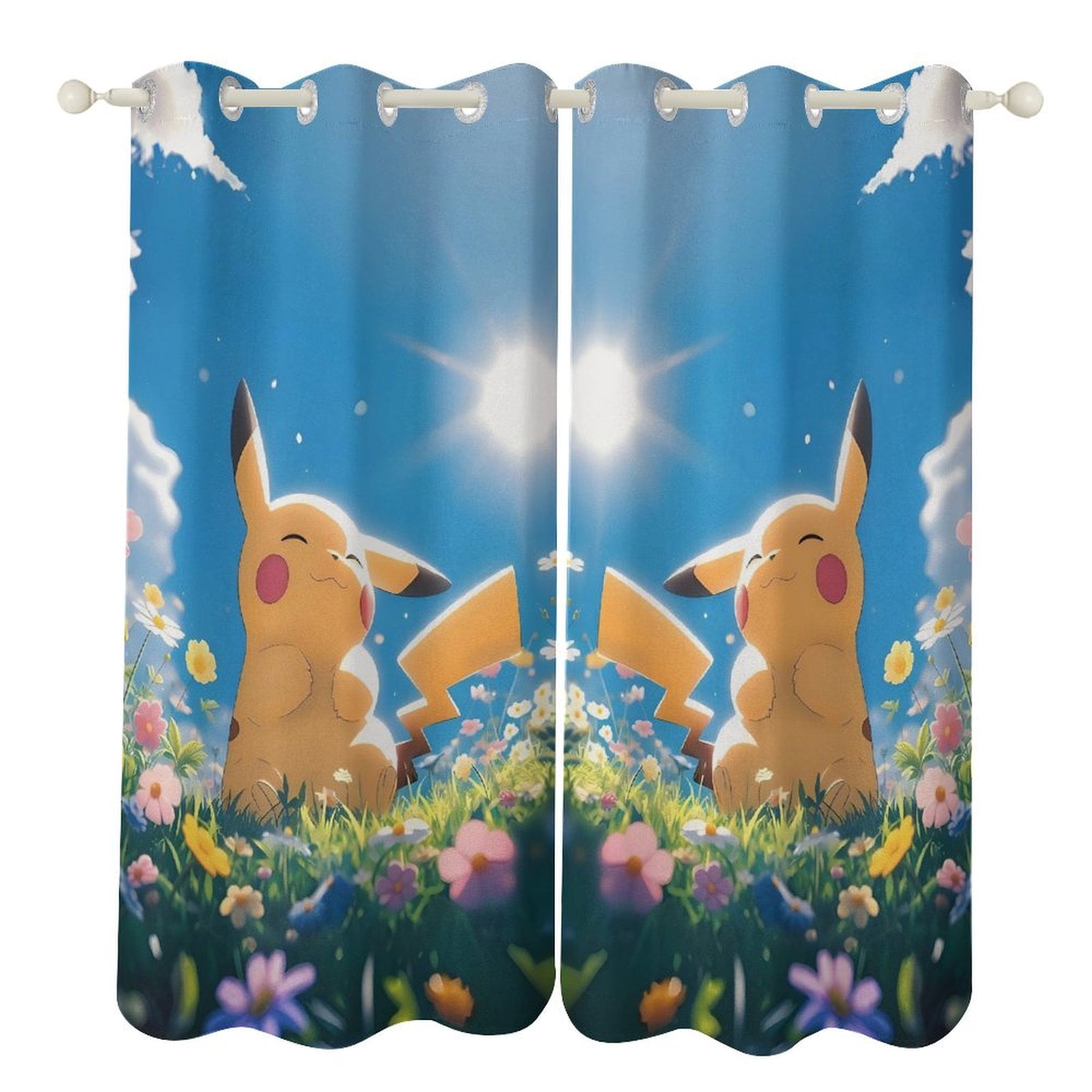 Pokemon-Pikachu Game Curtains 84 Inch,Blackout Curtains,Cartoon ...