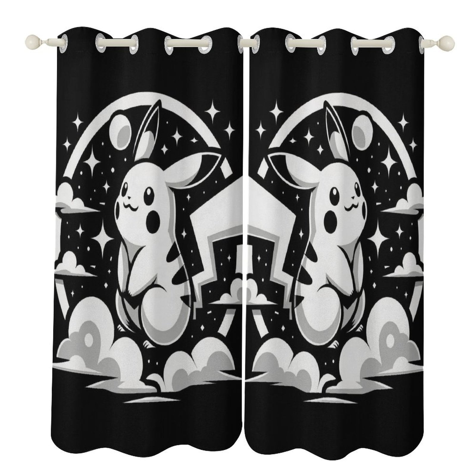 Pokemon-Pikachu Game Kids Curtains 52 X 72 Inch,Cartoon Blackout ...