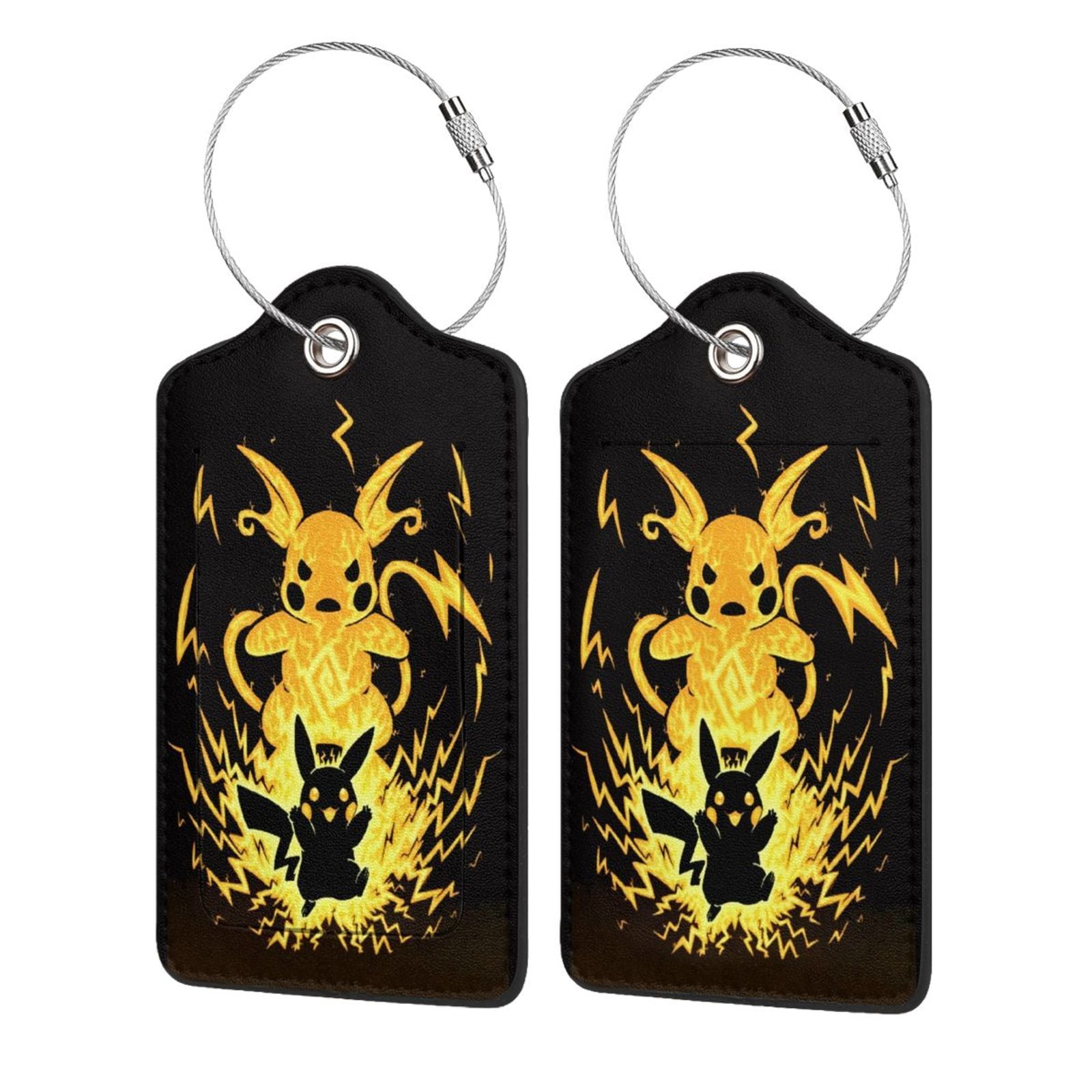 Pokemon-Pikachu Game Luggage Tags for Suitcases Travel ID Identification Labels Set for Bags 4 ...