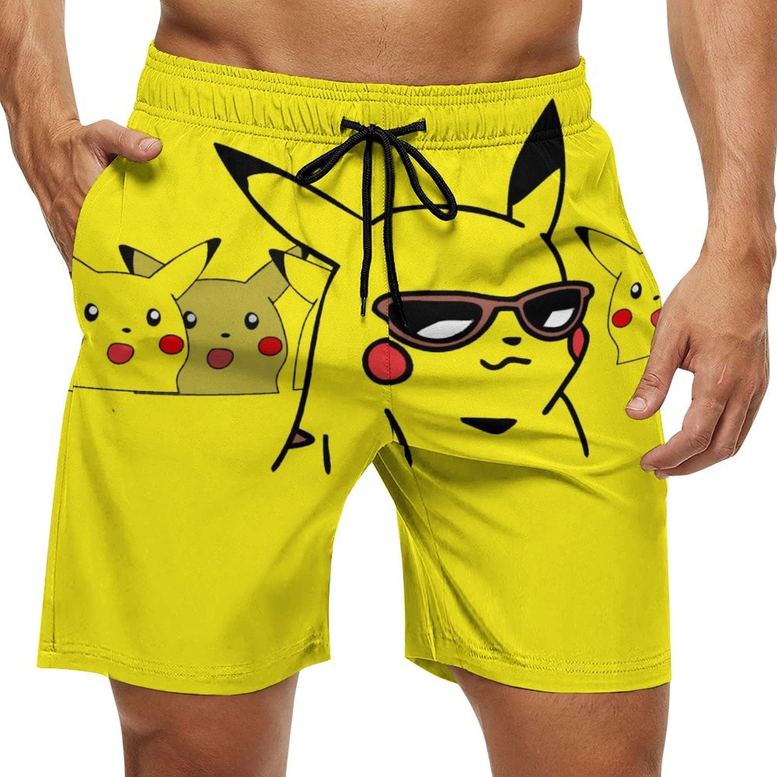 Pokemon-Pikachu Game Men's Swim Trunks Quick Dry Bathing Suit Swimming ...