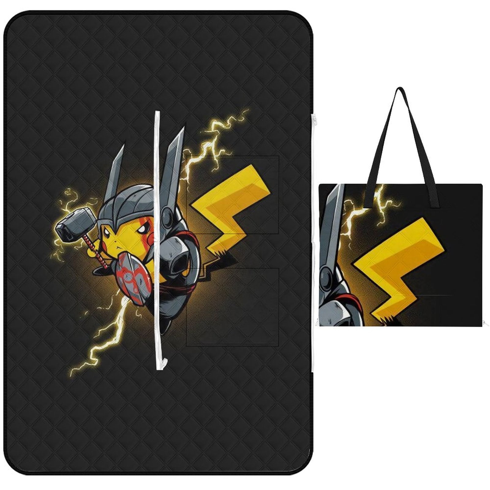 Pokemon-Pikachu Game Picnic Blanket,Foldable Waterproof Sand Mat,Extra ...