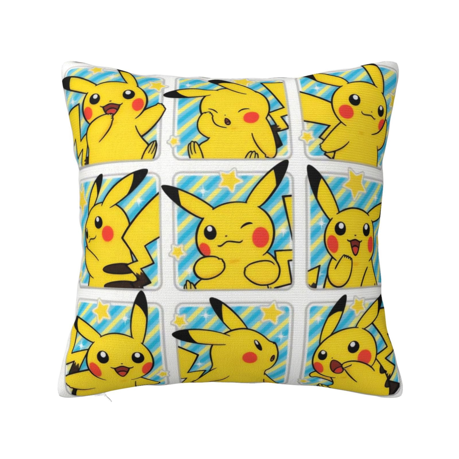 Pokemon-Pikachu Game Pillow Covers,Polyester Decorative Square Throw ...