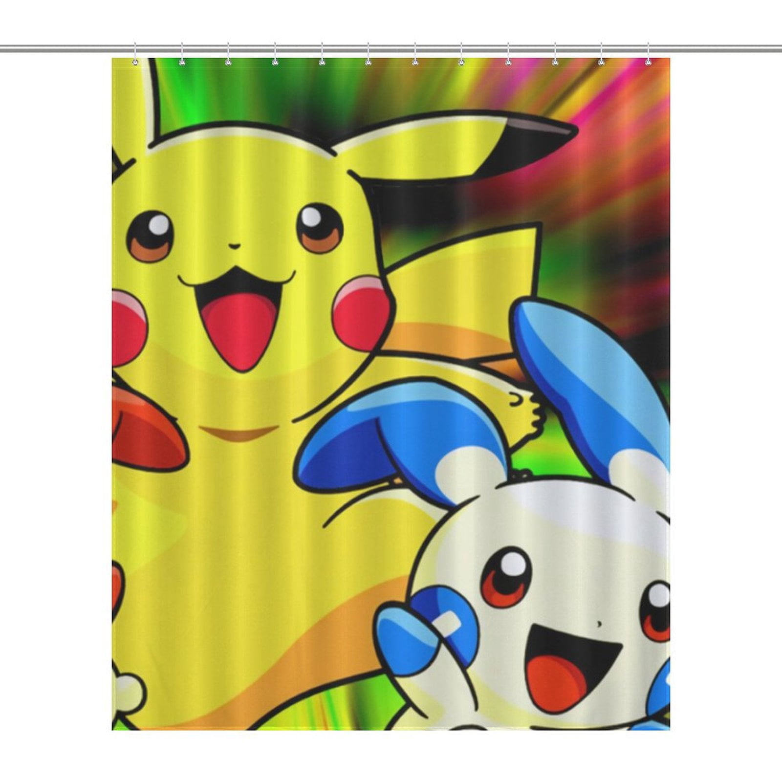 Pokemon-Pikachu Game Shower Curtain,Shower Curtain liner Washable ...