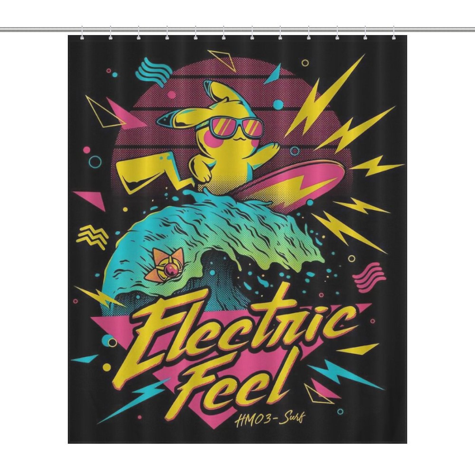 Pokemon-Pikachu Game Shower Curtain,Shower Curtain liner Washable ...