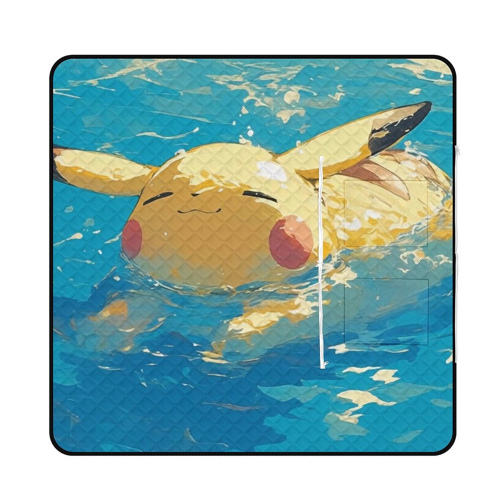 Pokemon-Pikachu Game Swimming Picnic Blankets,59x59 Waterproof Picnic ...