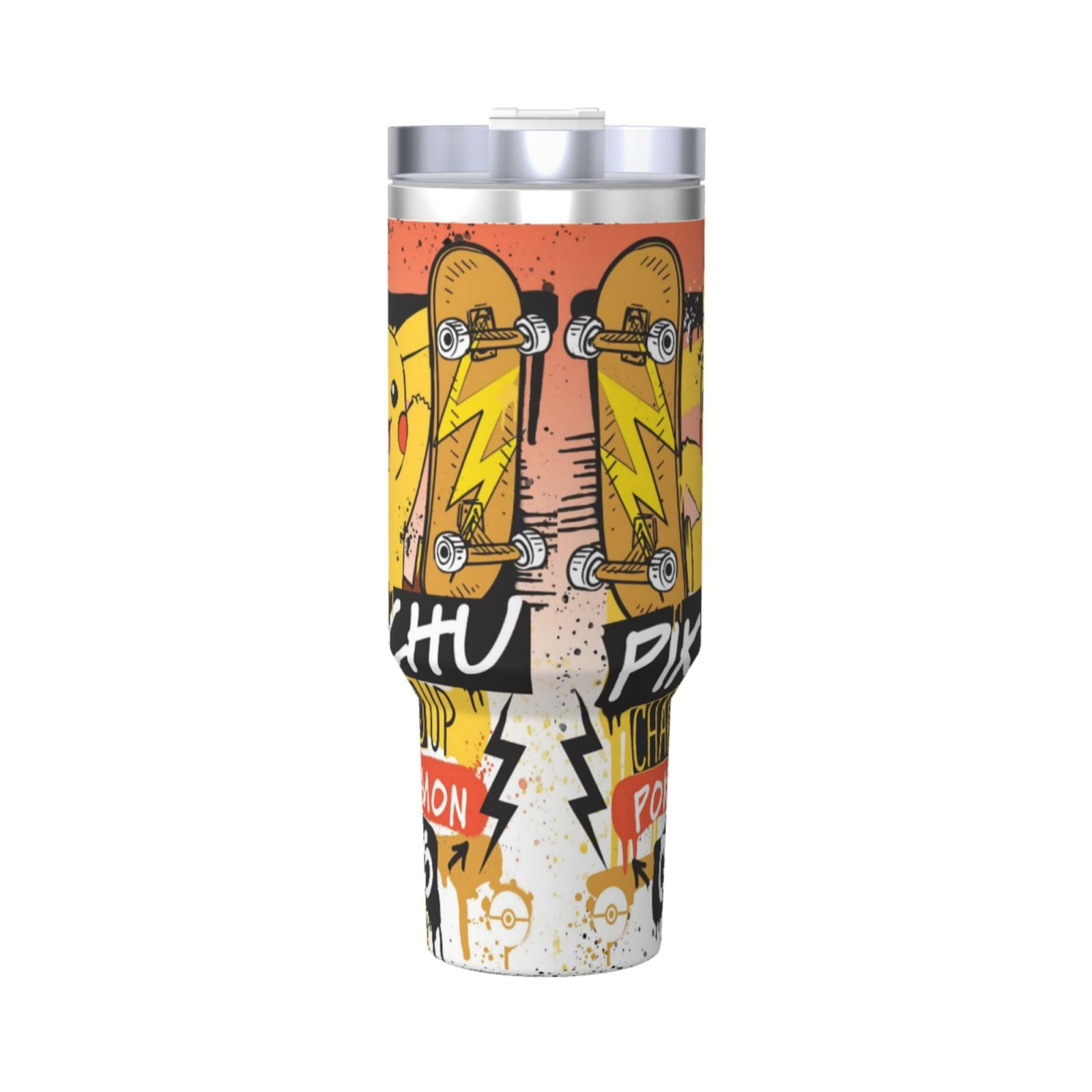 Pokemon-Pikachu Game Water Bottle,Coffee Cups,40oz Stainless Steel ...