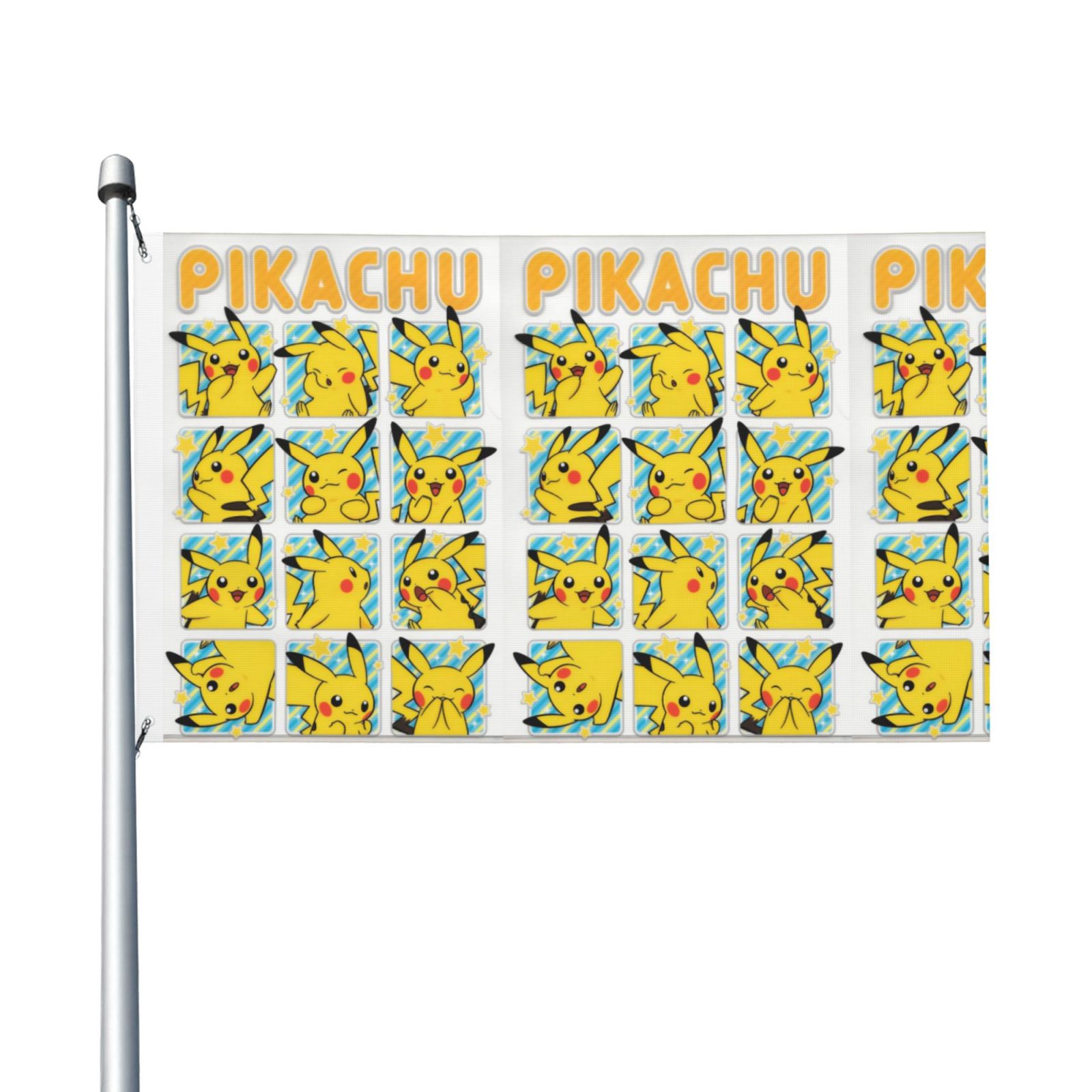 Pokemon-Pikachu Game121 3x5ft Face Flag Fade Proof Holiday Fall Flag ...