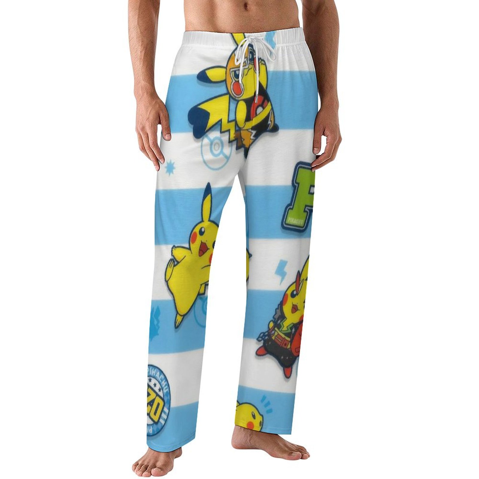 Pokemon-Pikachu Game2 Loose Men's Pajama Pants Classic Sleep Bottoms ...