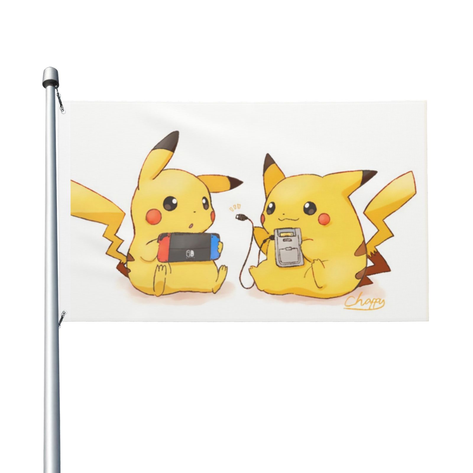 Pokemon-Pikachu Game22 3x5ft Face Flag Fade Proof Holiday Fall Flag ...