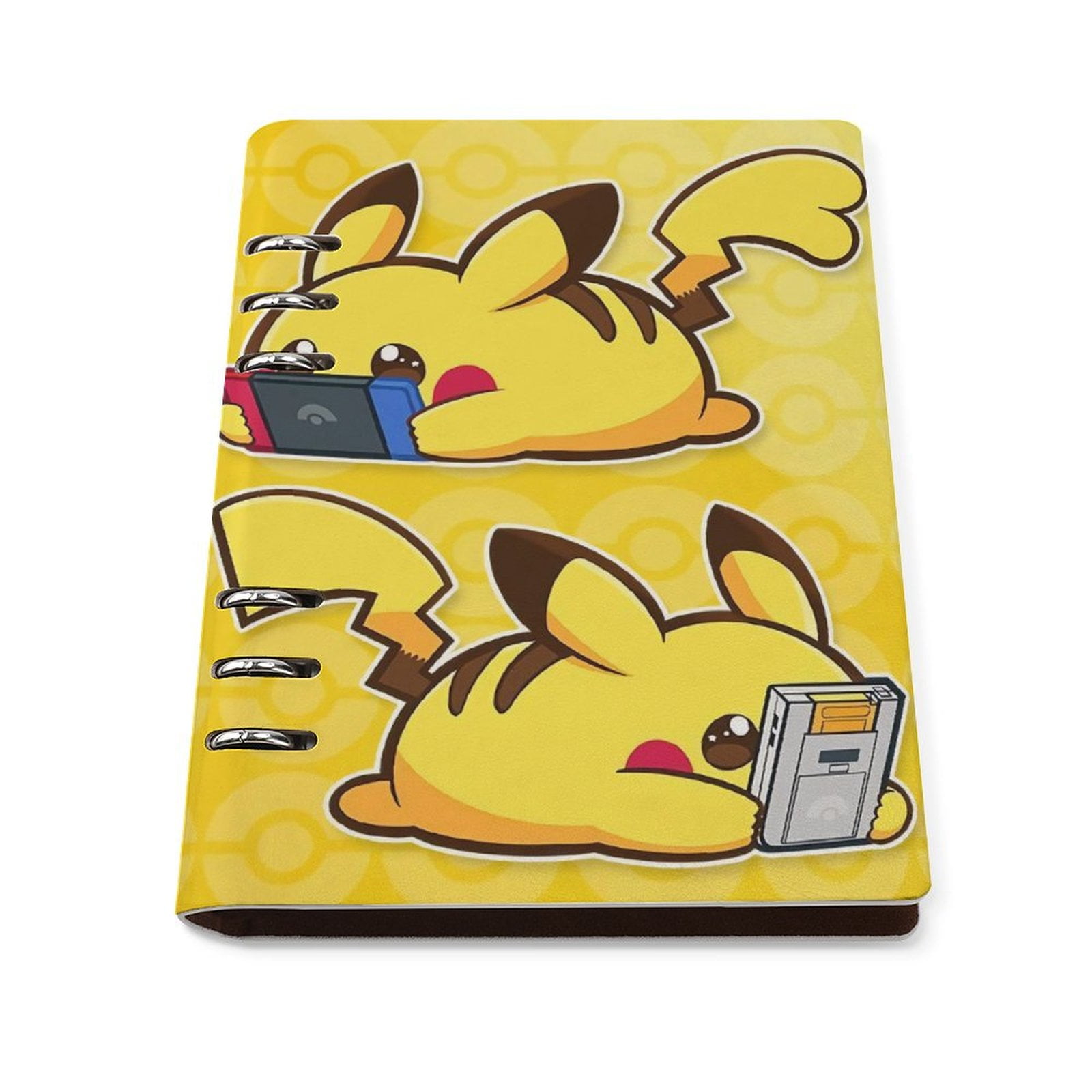 Pokemon-Pikachu Game33 Refillable Leather A5 Loose Leaf Notebook, Loose ...