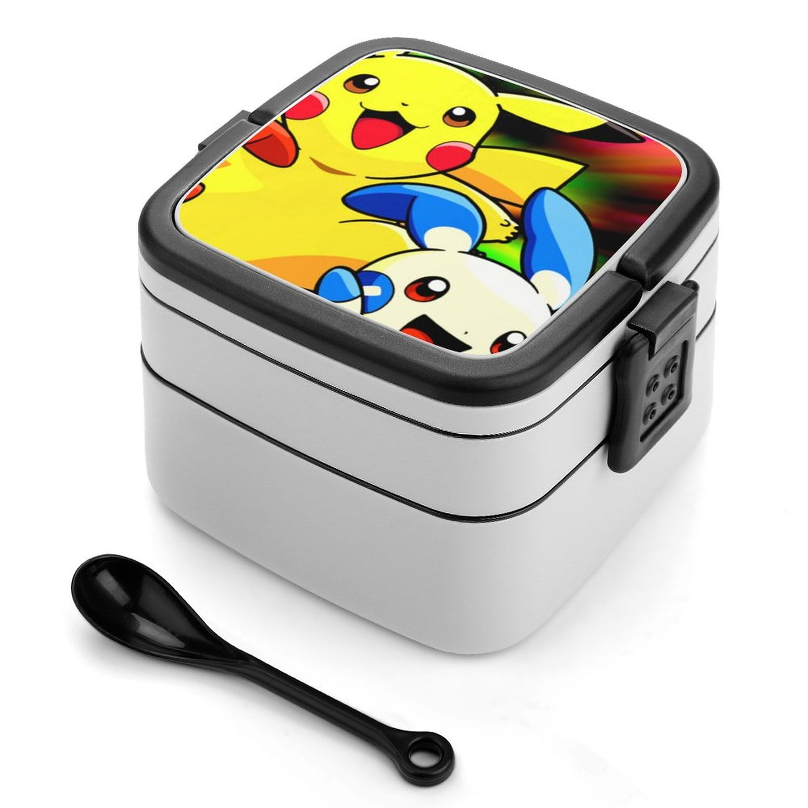 Pokemon-Pikachu Game456 Reusable Bento Boxes Lunch Box Double Layer ...