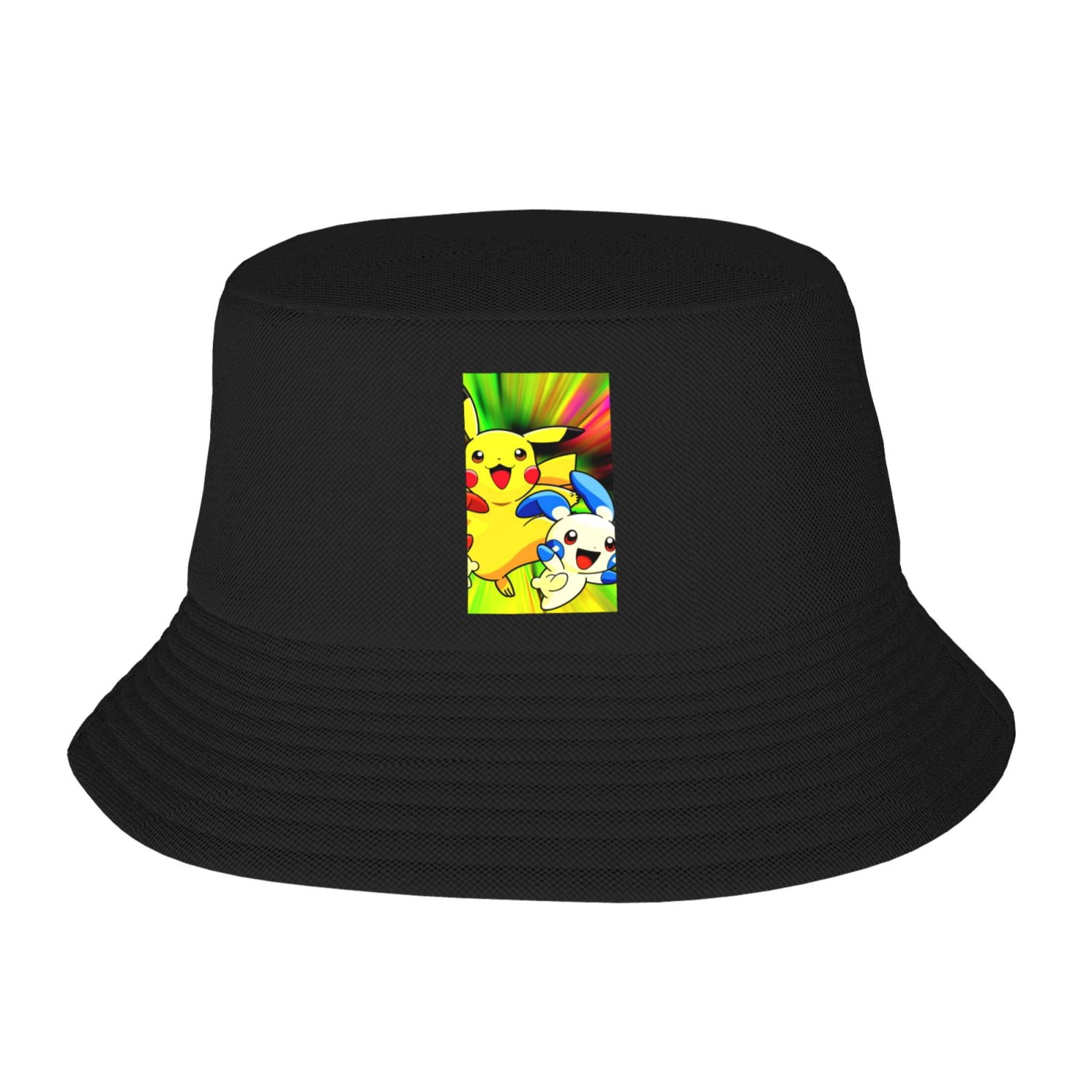 Pokemon-Pikachu Game456adult Fisherman Bucket Hat - Unisex Cotton Sun ...