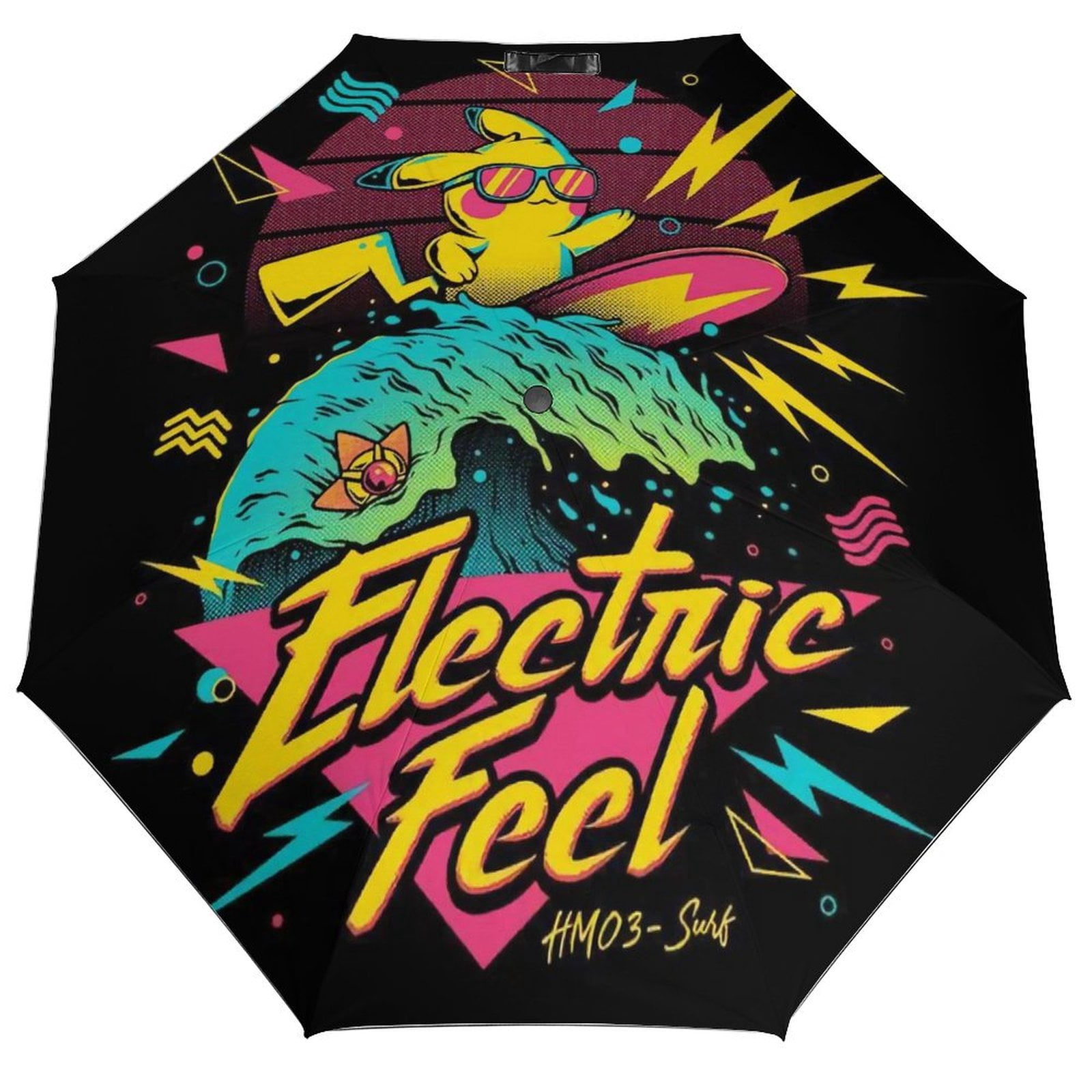 Pokemon-Pikachu Game457 Travel Automatic Folding Rain Umbrellas with ...