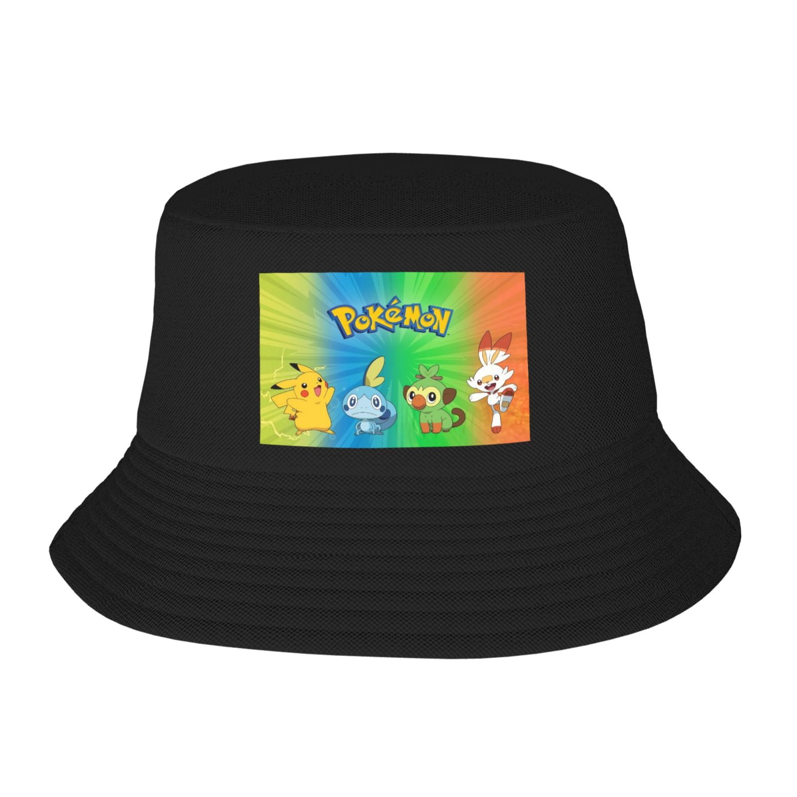 Pokemon-Pikachu Game45adult Fisherman Bucket Hat - Unisex Cotton Sun ...