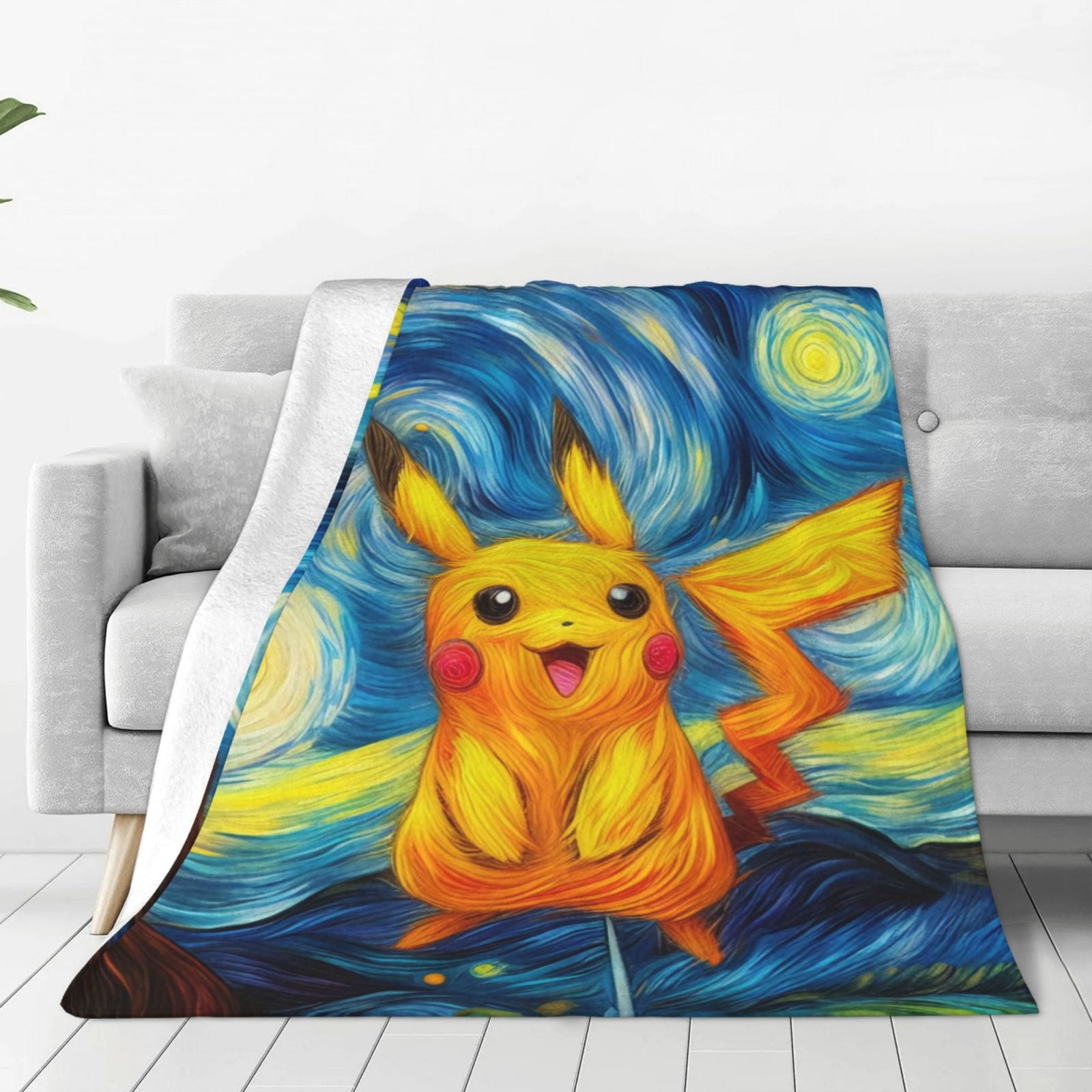Pokemon-Pikachu Game565 Blanket Cartoon Blanket Home Cute Blankets for Sofa Bed Couch Living ...