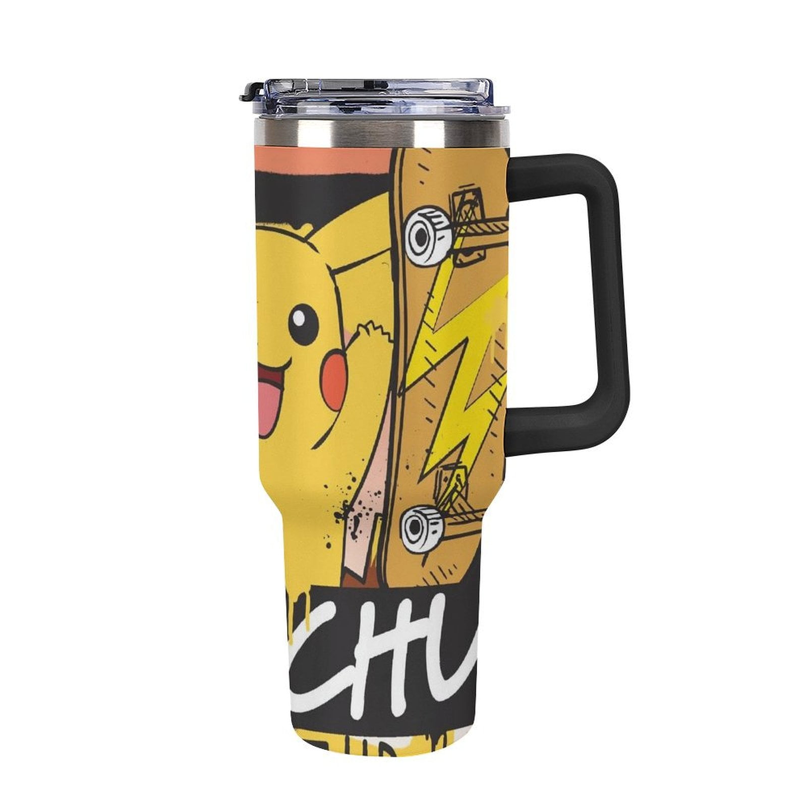 Pokemon-Pikachu Game776 Tumbler with Handle and Straw Large 40 oz ...