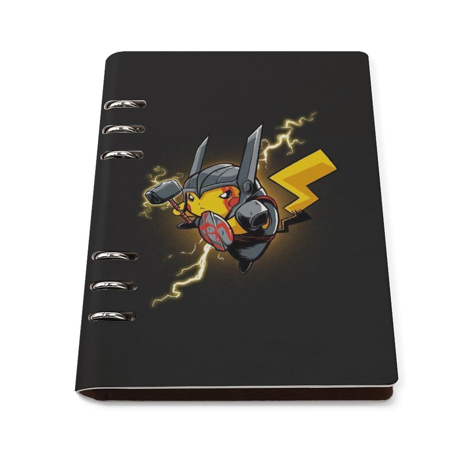 Pokemon-Pikachu Game98 Refillable Leather A5 Loose Leaf Notebook, Loose ...