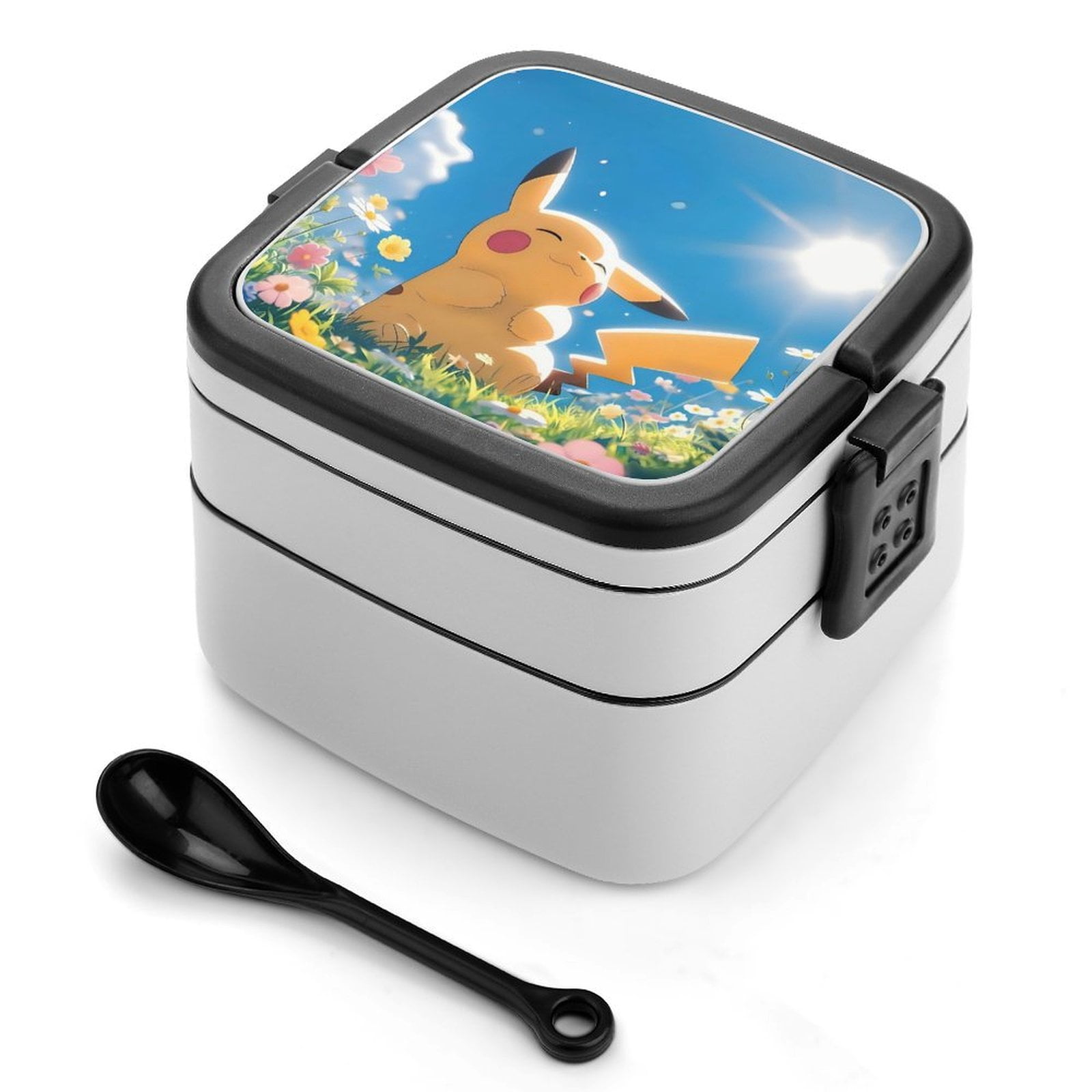 Pokemon-Pikachu Game998 Reusable Bento Boxes Lunch Box Double Layer ...