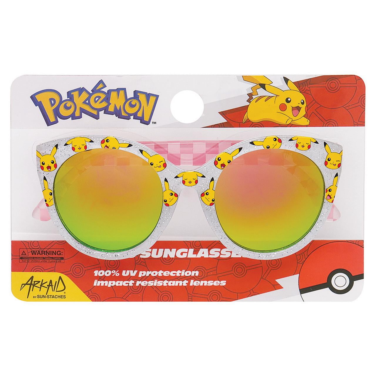 Pokemon Pikachu Girl's Cateye Sunglasses White - Walmart.com