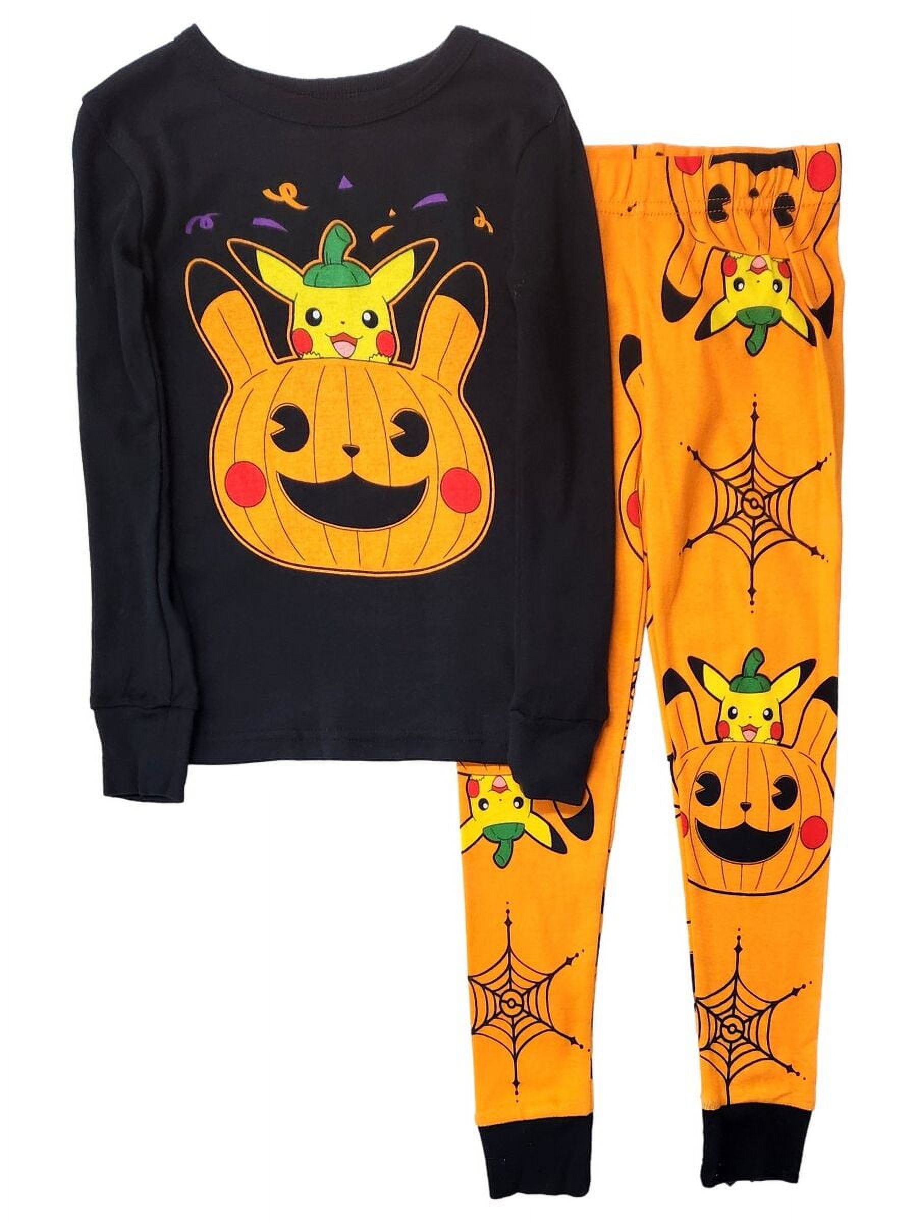 Pokemon Pikachu Halloween Jack-0-Lantern Boys Pajama Set, Size 10 ...