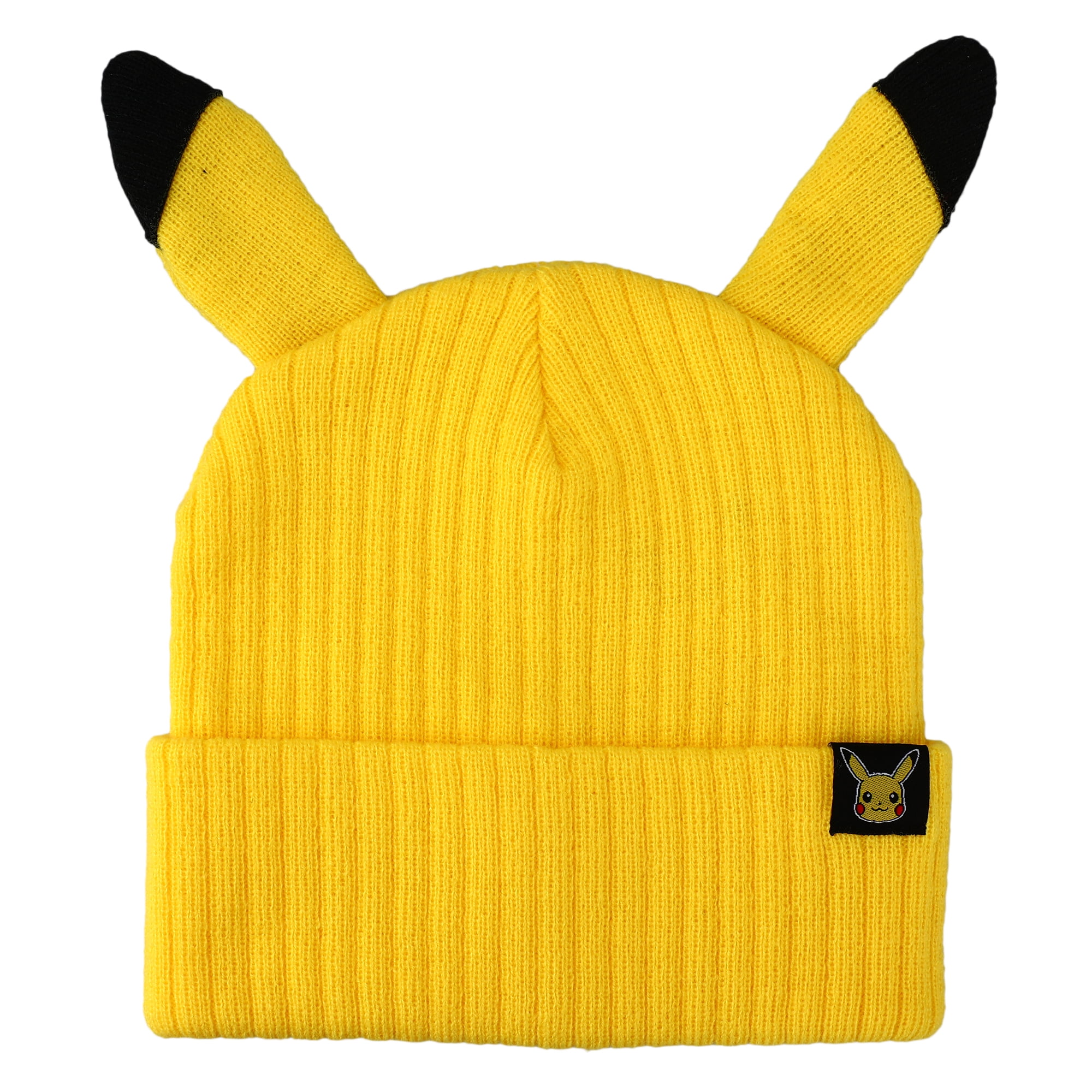 Winter Pokemon Pikachu Inspired Yellow Cuff Beanie Hat Cap - Walmart.com