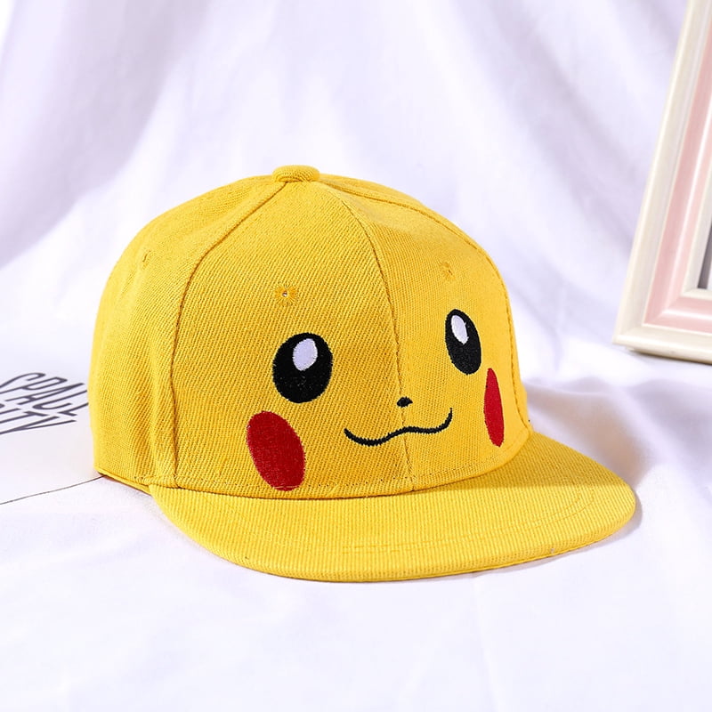 Pokemon Pikachu Kids Baseball Cap Flatbill Hat for Kids Adjustable Sun ...