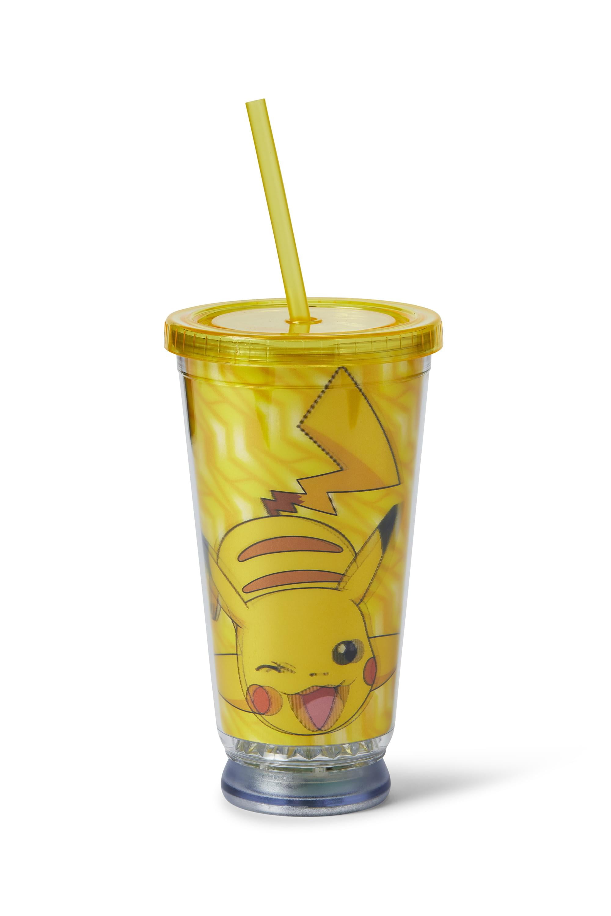 Pokemon Pikachu LED Light Up Tumbler Cup with Lid and Straw - Walmart.com