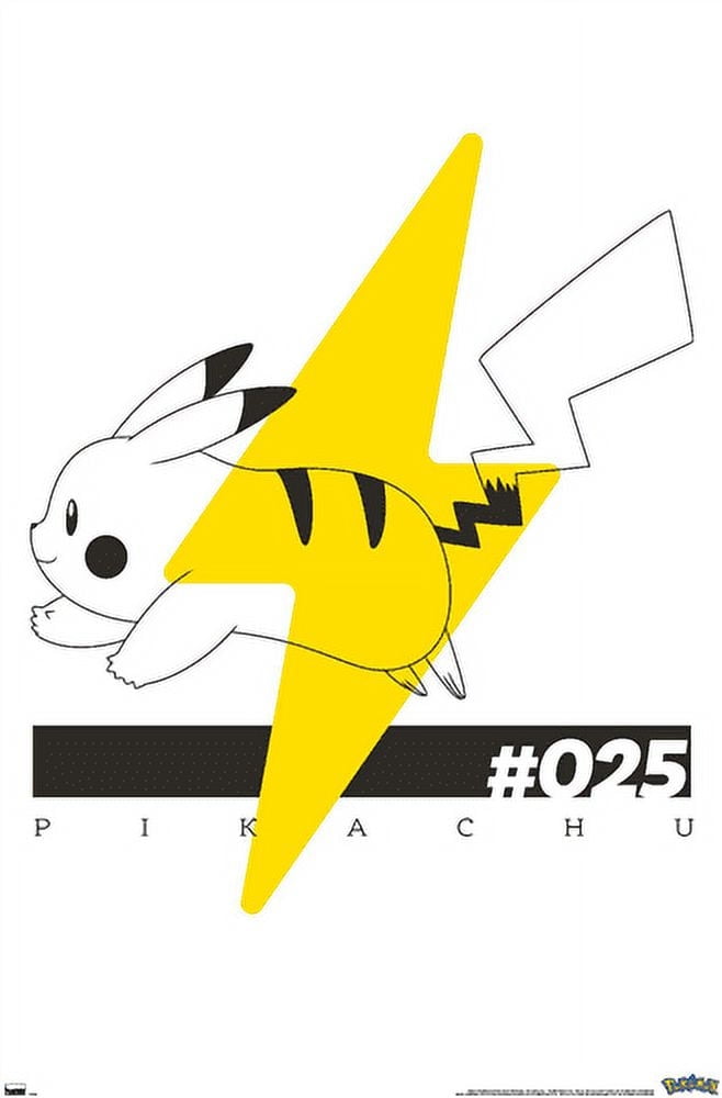 Pokemon - Pikachu Line 25 Wall Poster, 14.725" x 22.375" - Walmart.com
