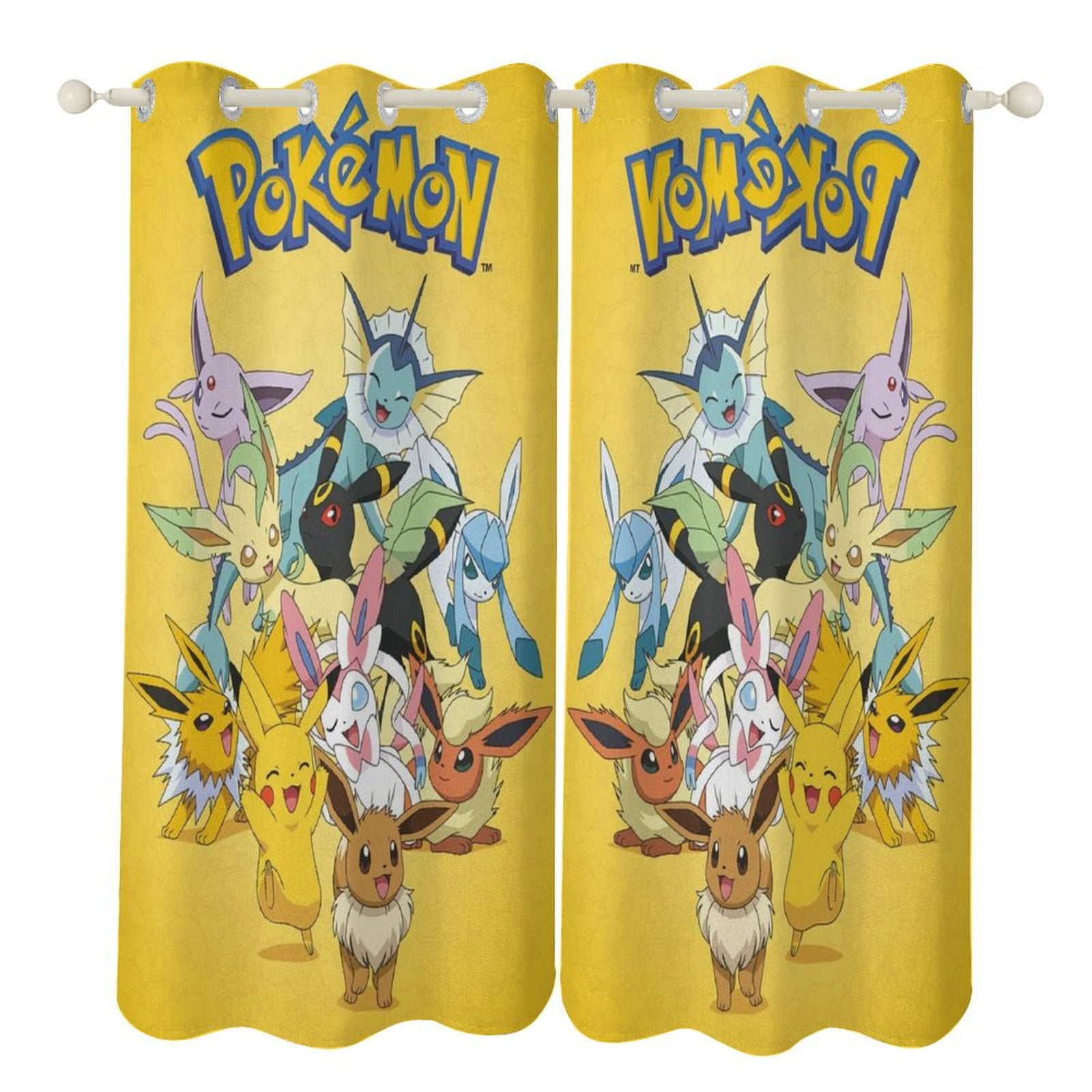 Pokemon-Pikachu Manga Curtains 72 inch,2 Panels Set,100% Blackout ...